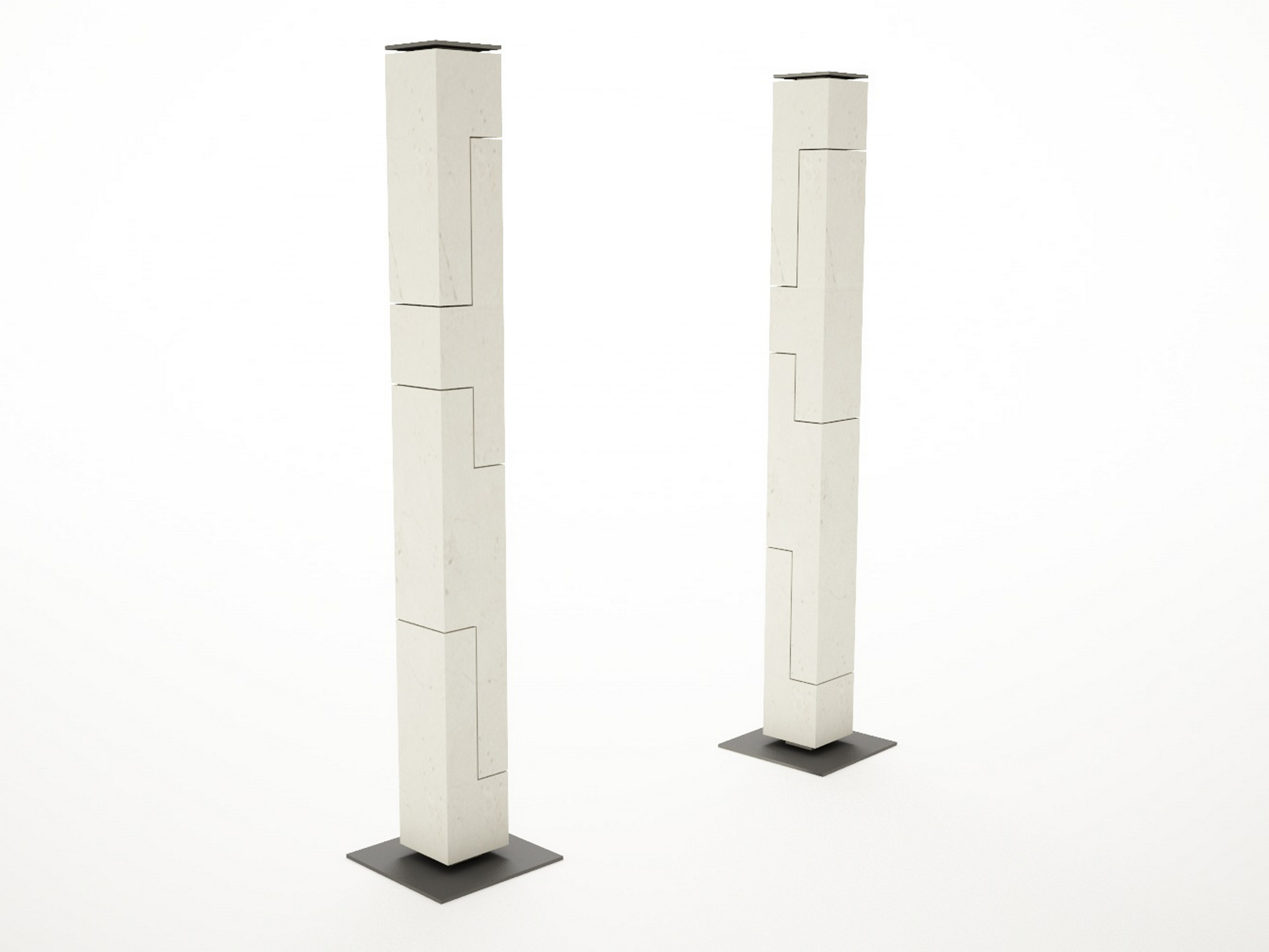 DUST Reconstructed stone bollard By Viscio Urban Design
