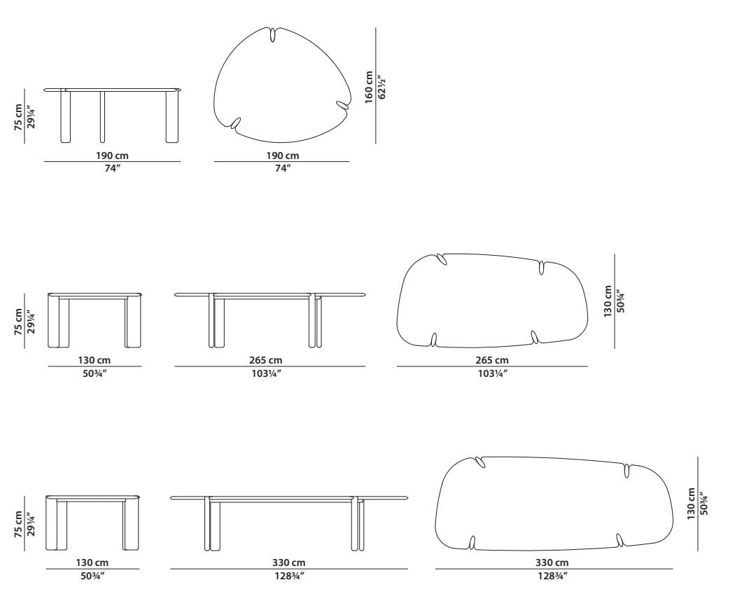 ISAMU Table By BAXTER