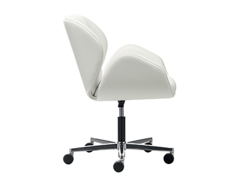 SUONI GUEST Swivel upholstered easy chair with castors By VAGHI