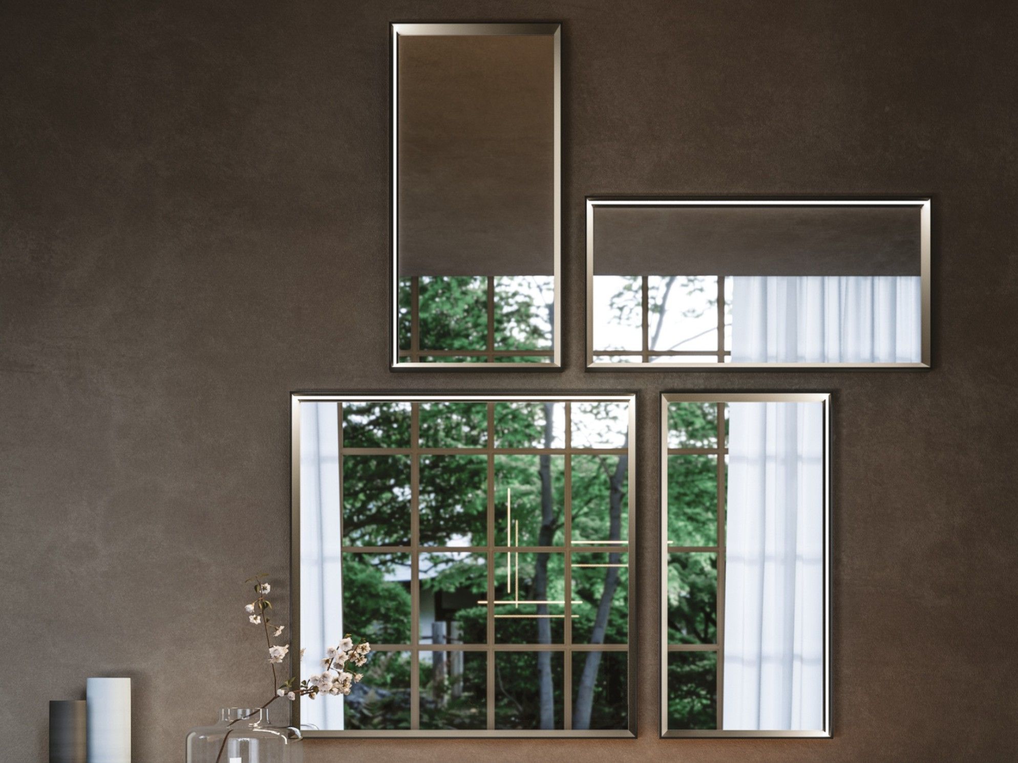 Wall-mounted mirror with integrated lighting EASY MIRROR EasyMirror ...