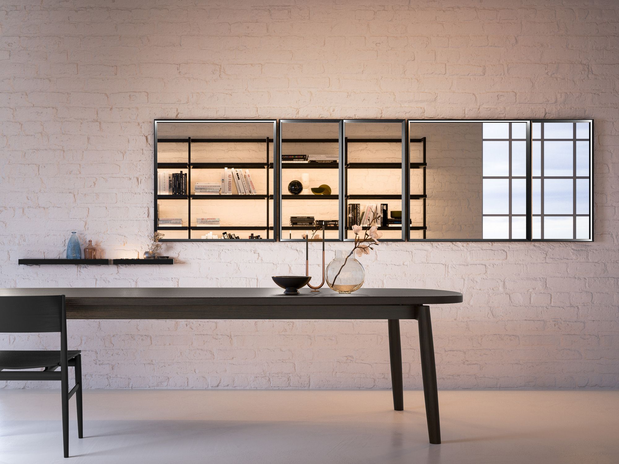 Wall-mounted mirror with integrated lighting EASY MIRROR EasyMirror ...