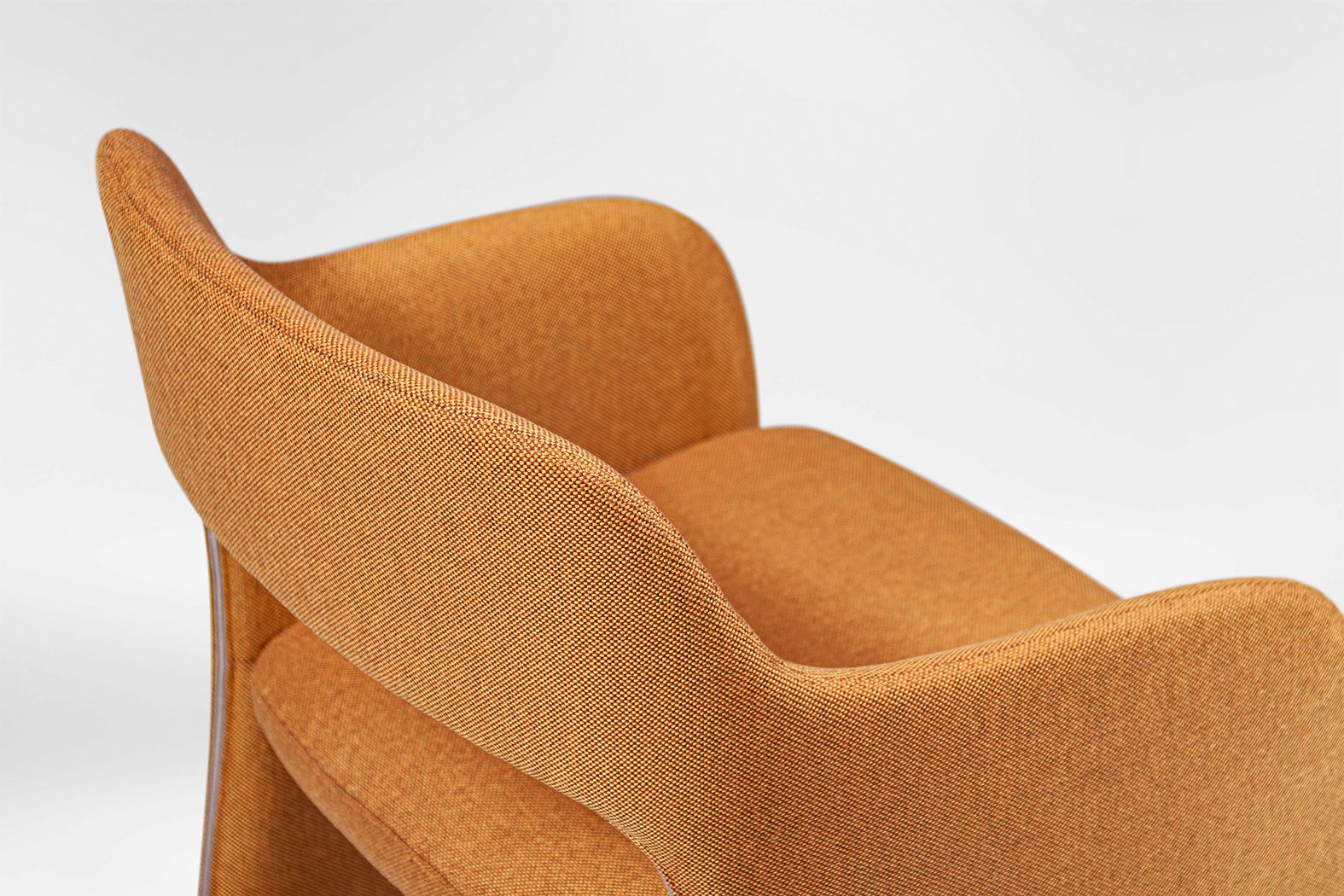 ECHO Sled base upholstered fabric chair By CAMERICH