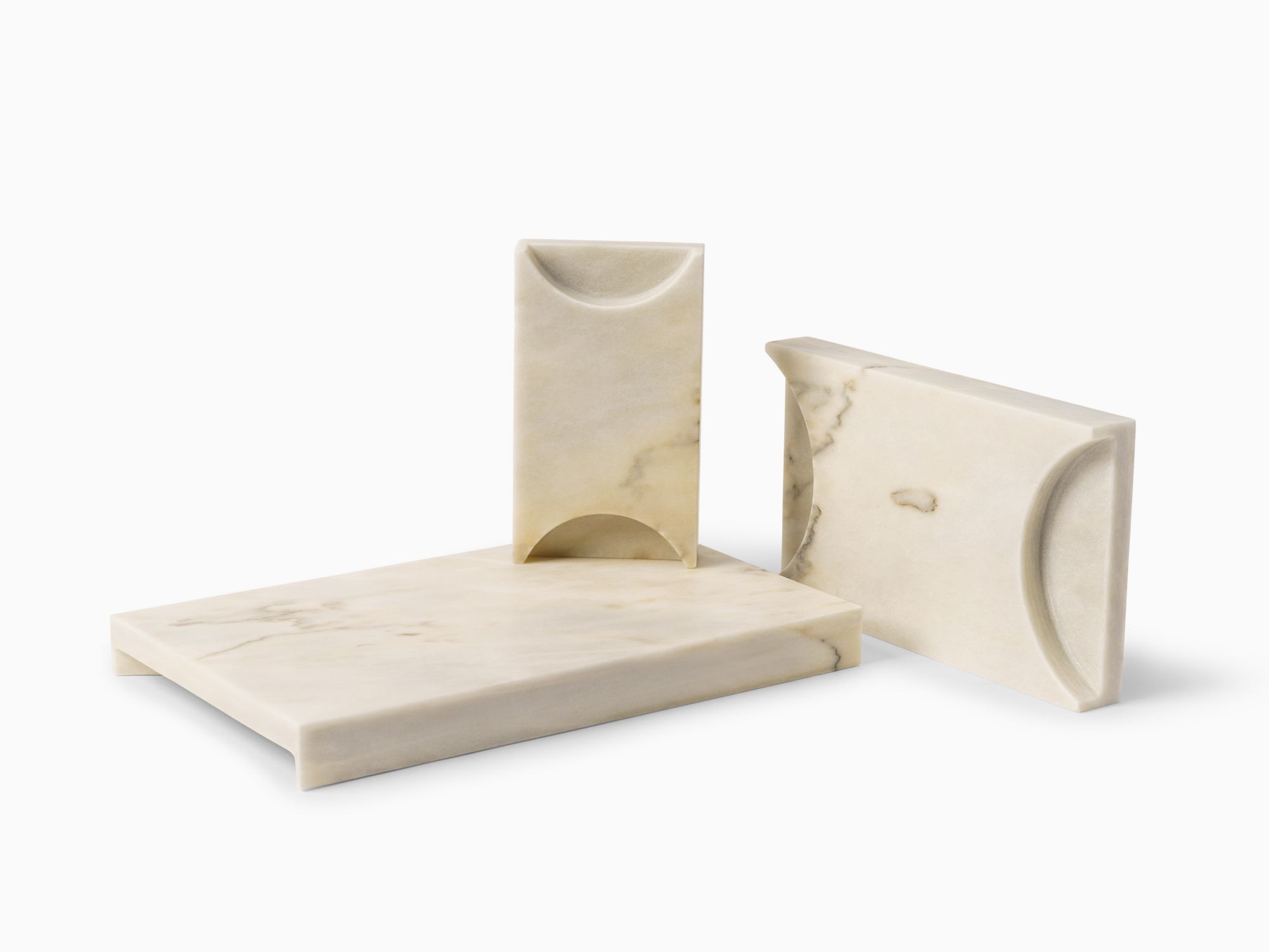 ECLIPSE Plateau rectangulaire en marbre de Estremoz By MOR