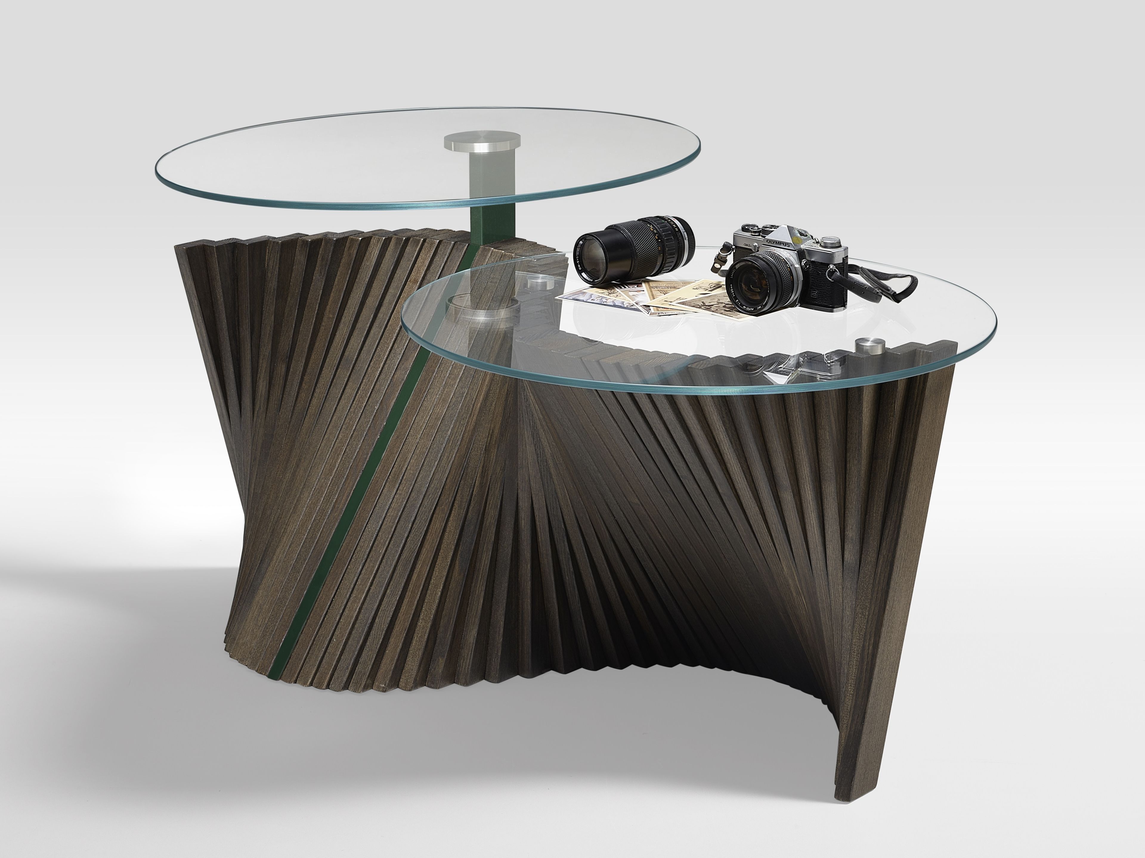 WAVE Double glass table By Natisa