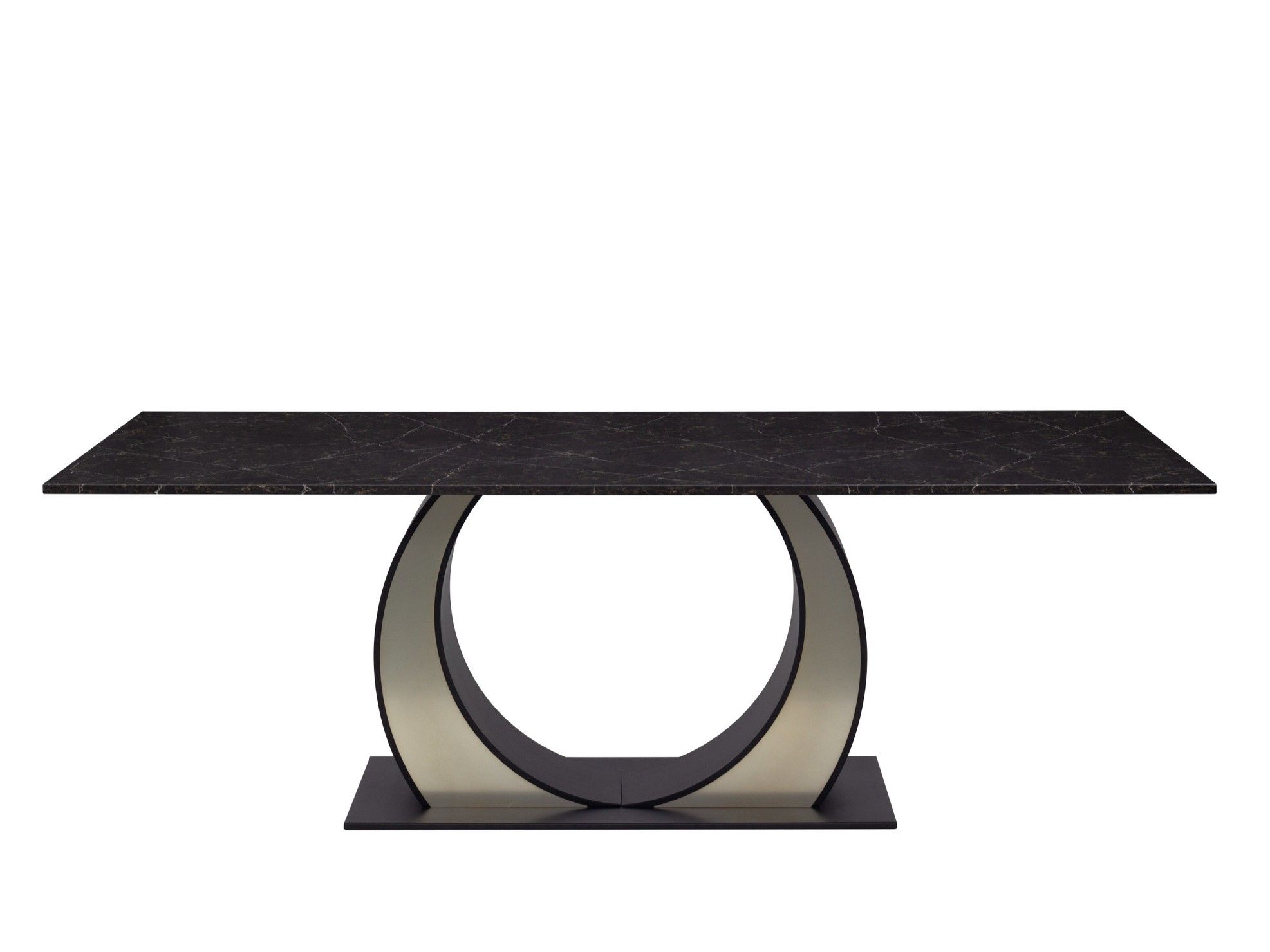 ECLIPSY Rectangular quartz dining table with quartz top By ORO NERO ...