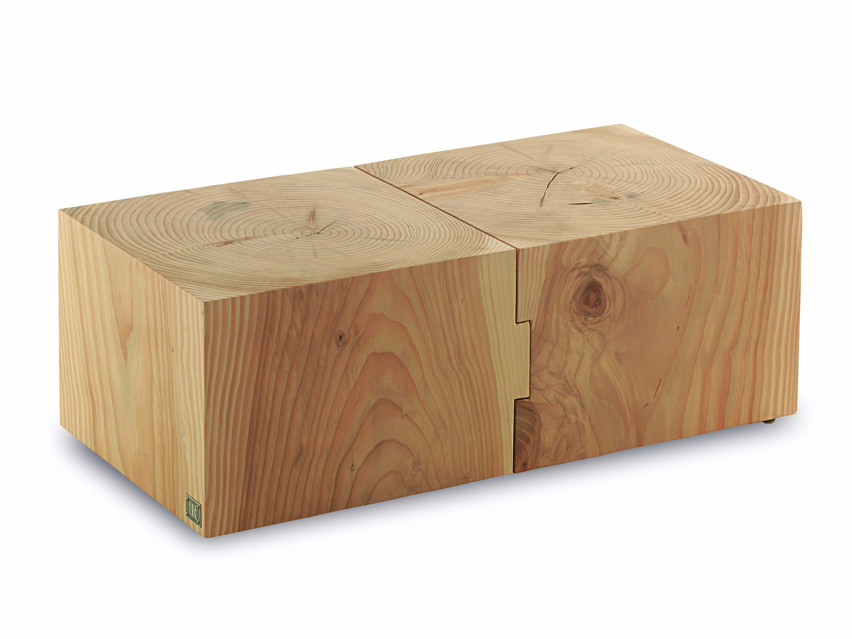 Rectangular solid wood coffee table ECO BLOCK | Rectangular coffee ...