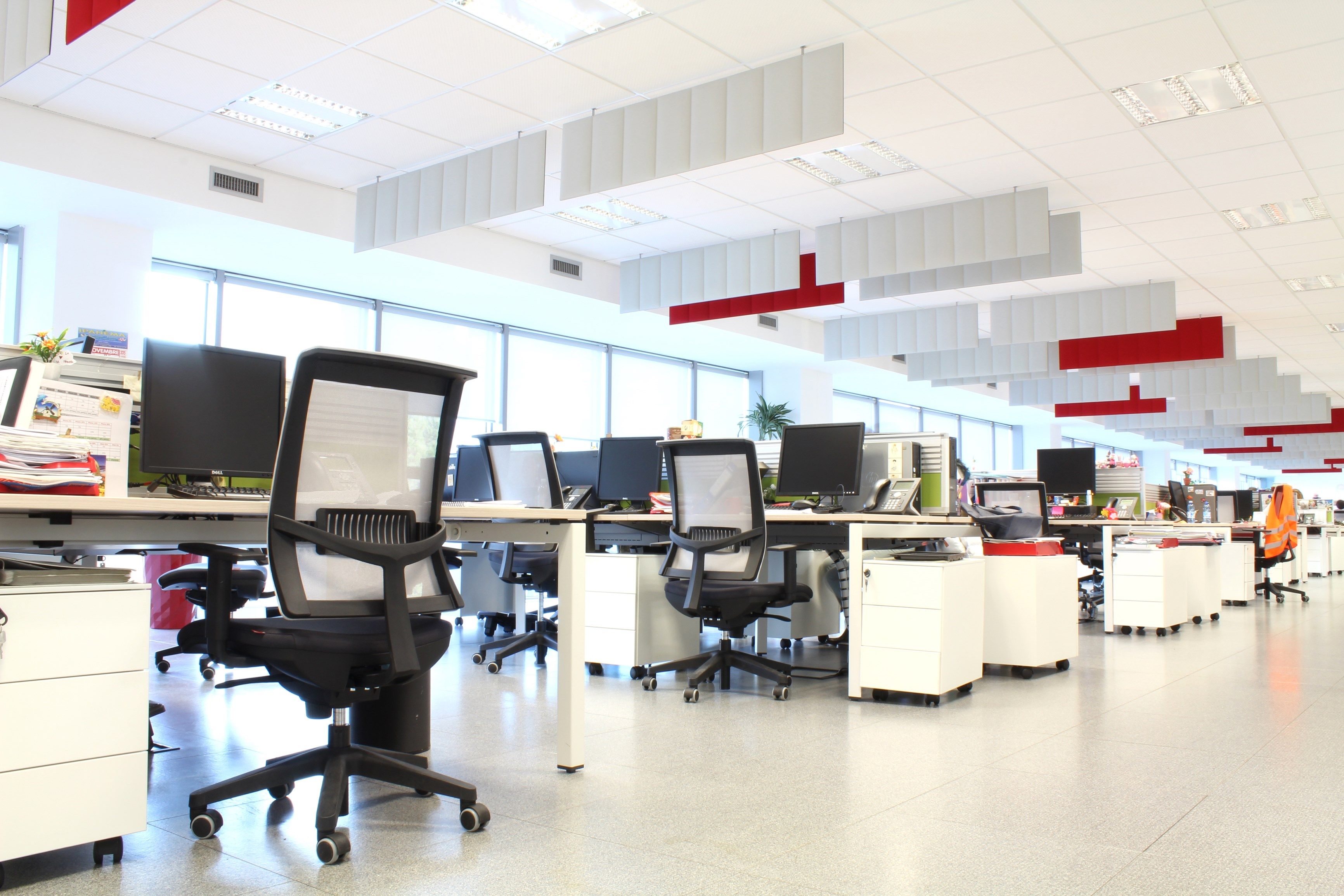 Polyester fibre acoustic baffles ECODESK BAFFLE XL ECOrange Collection ...