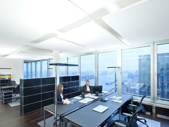 Glass wool acoustic ceiling clouds Ecophon Solo™ Rectangle Ecophon Solo ...