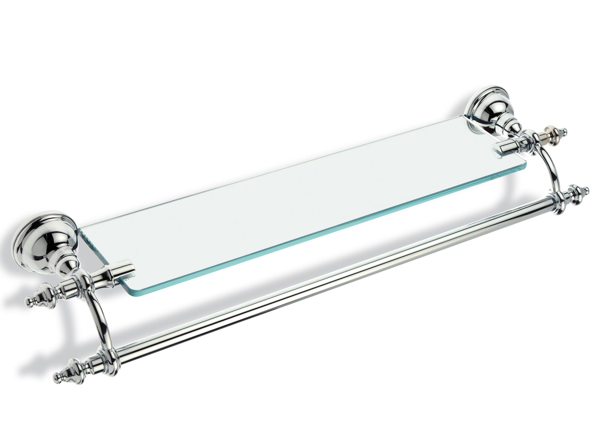 ELITE Satin glass towel rack / bathroom wall shelf By Stilhaus