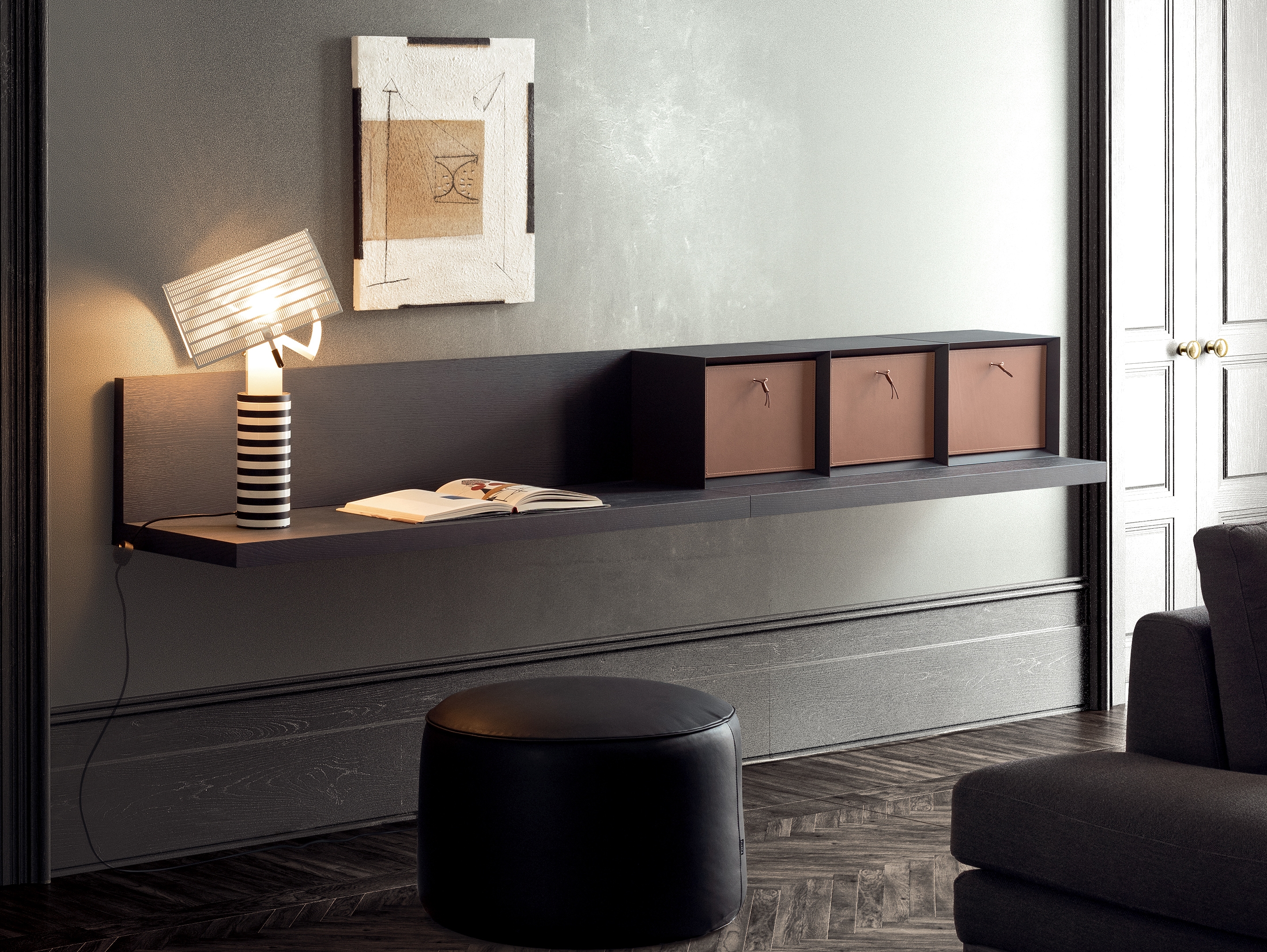 ELLE Wall mounted wooden secretary desk By PIANCA