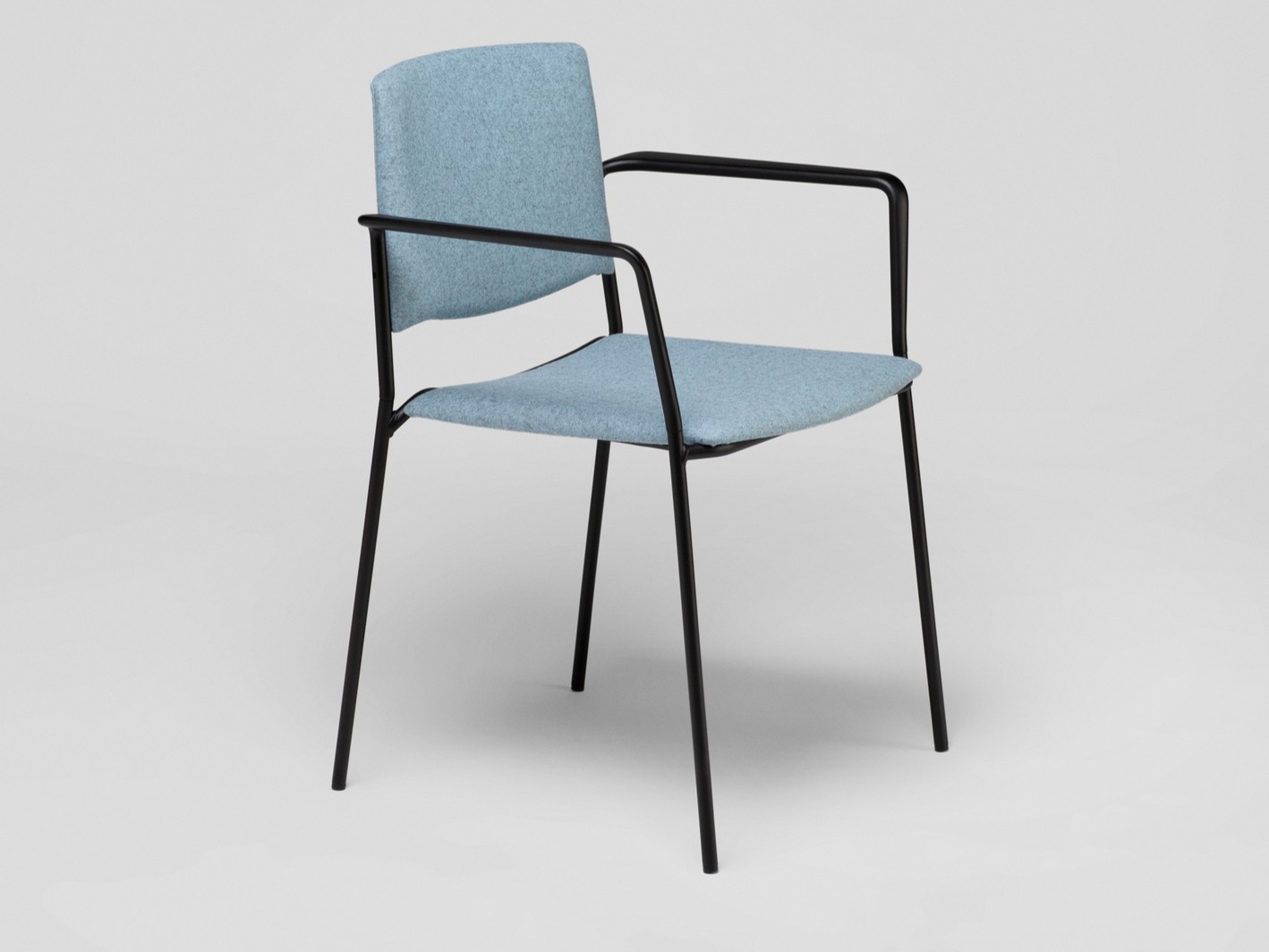 EMA 4L | Upholstered chair Stackable upholstered chair with armrests By ...