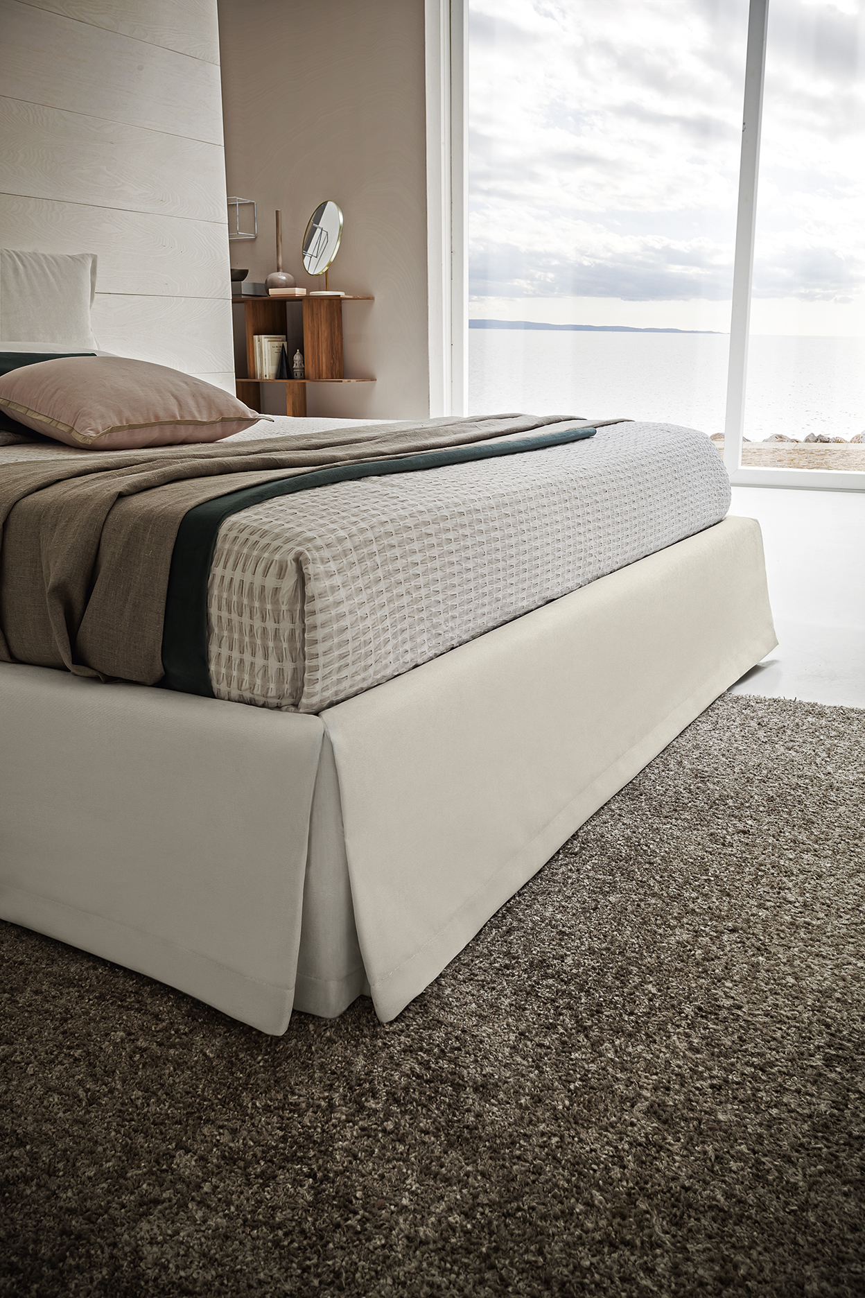 Fabric double bed EMILY Bed Stories Collection By Felis