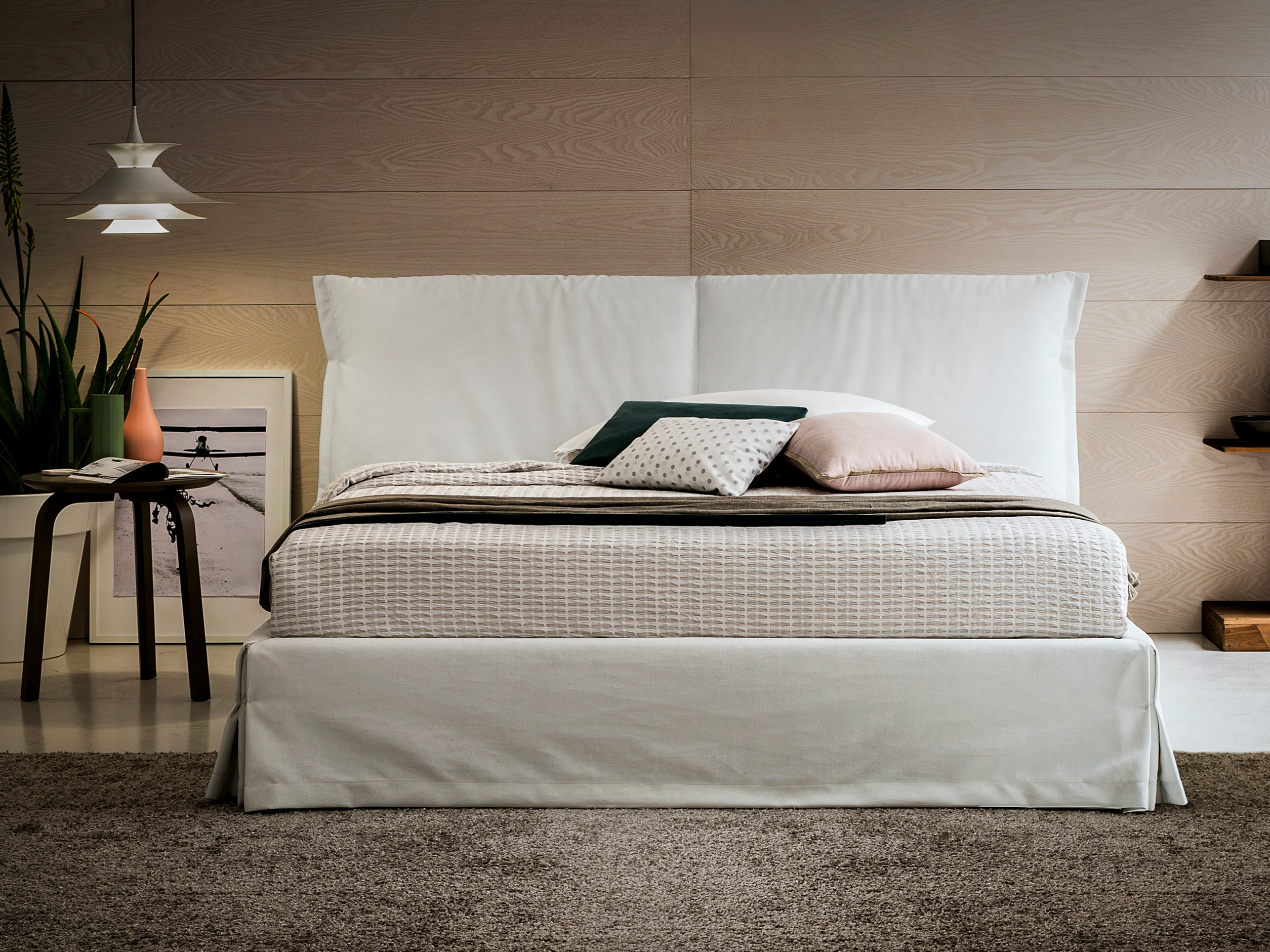 Fabric double bed EMILY Bed Stories Collection By Felis