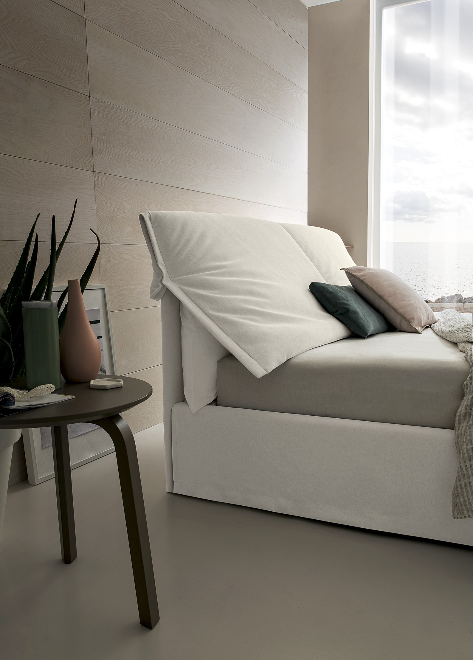 Fabric double bed EMILY Bed Stories Collection By Felis