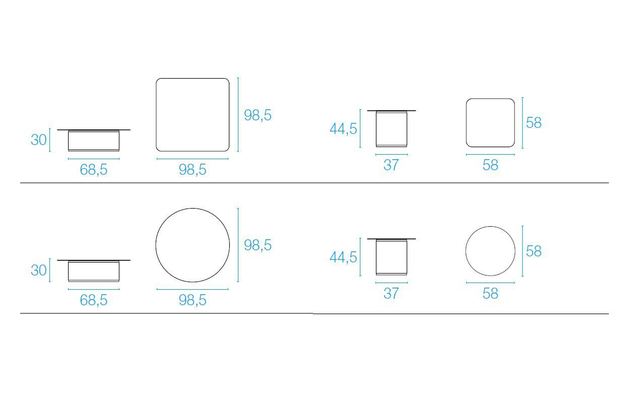 CABLA Round stainless steel garden side table By Emu | design LucidiPevere