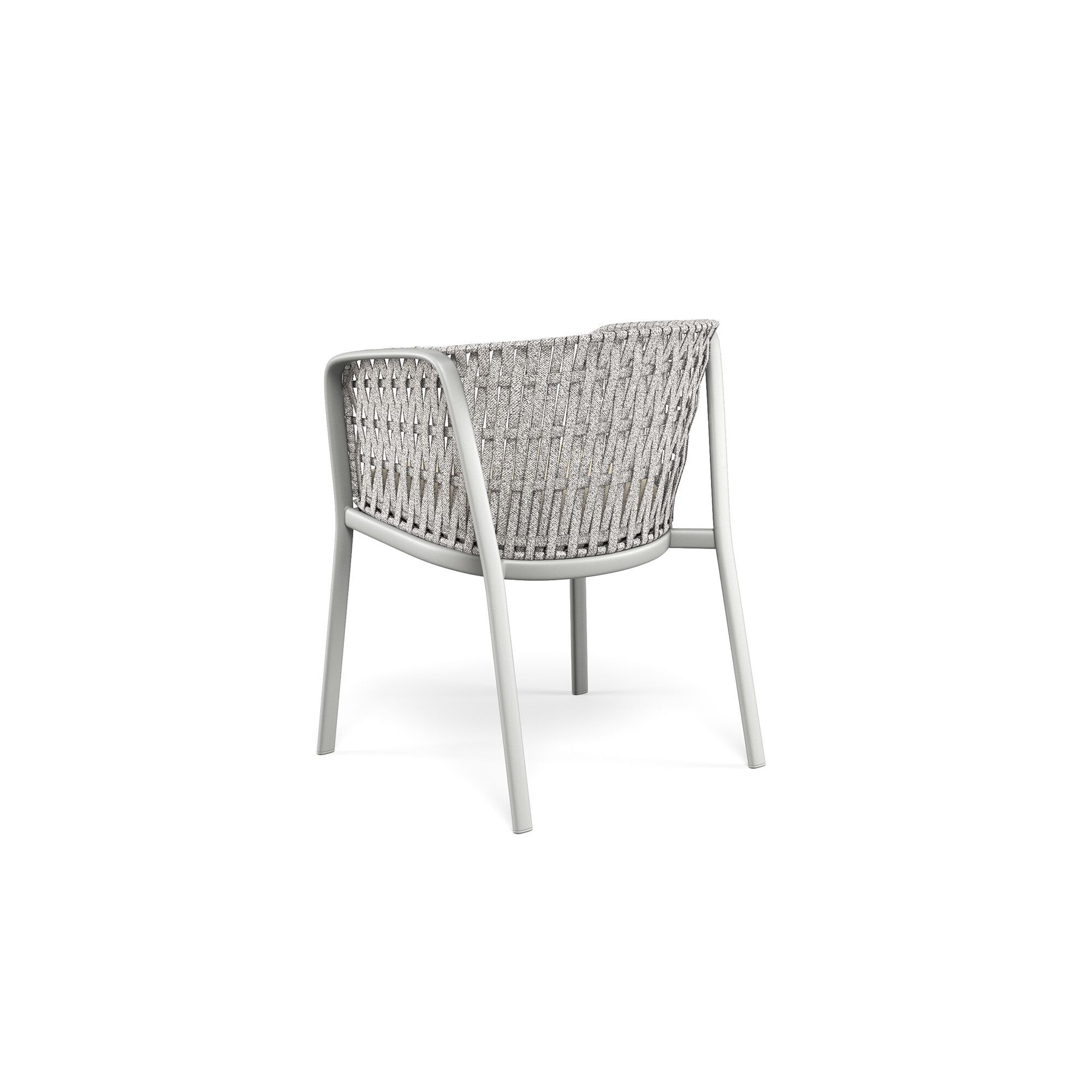 Poltroncina in alluminio e corda ad intreccio piatto CAROUSEL - emu ...