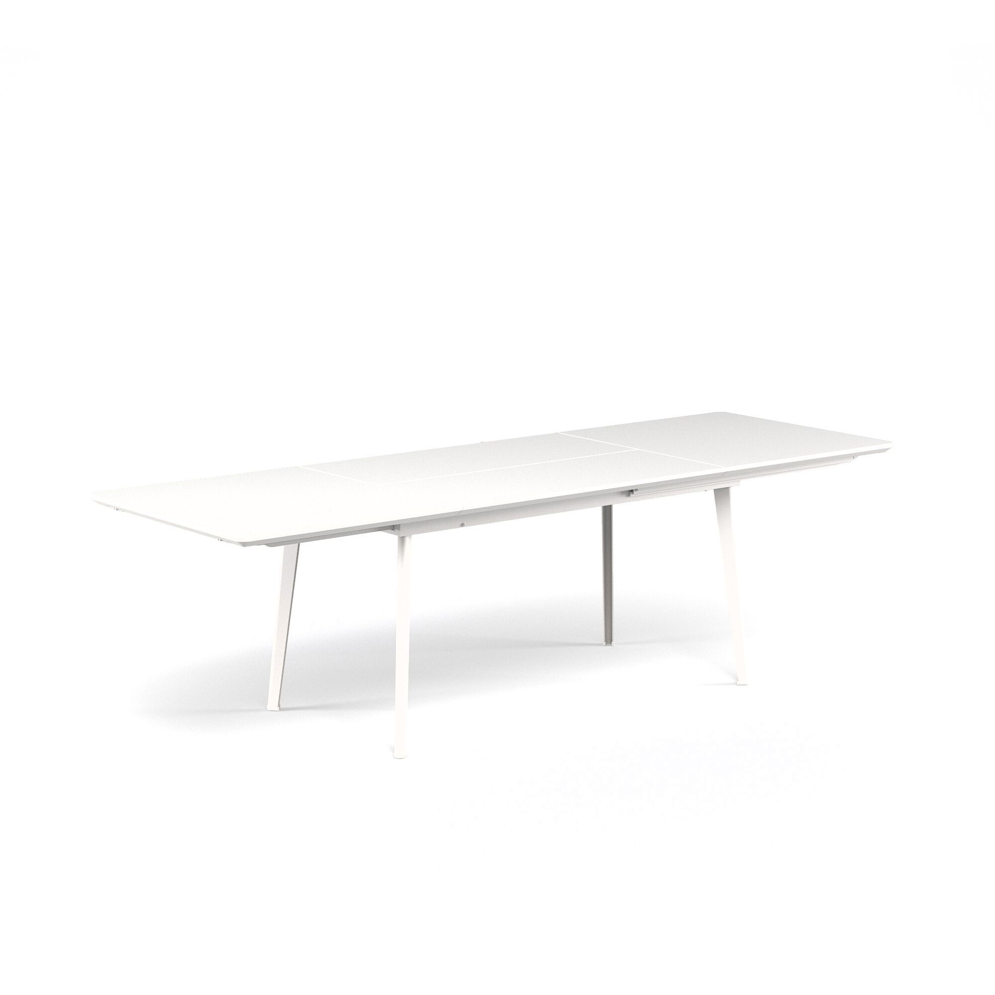 PLUS4 Extending rectangular steel garden table By Emu