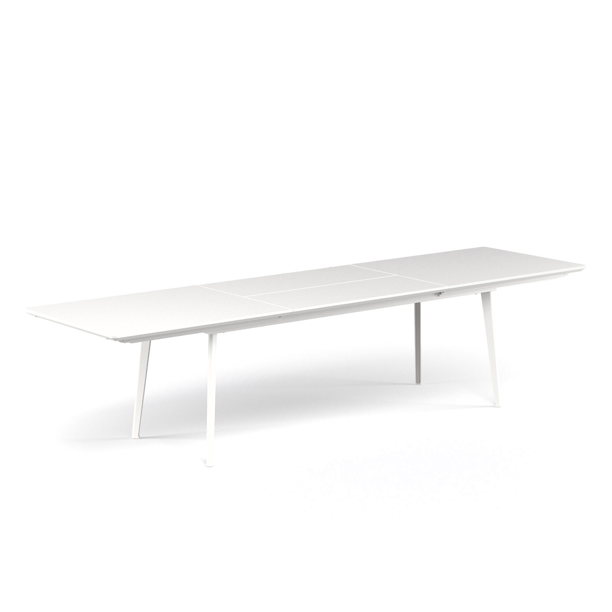 PLUS4 Extending rectangular steel garden table By Emu