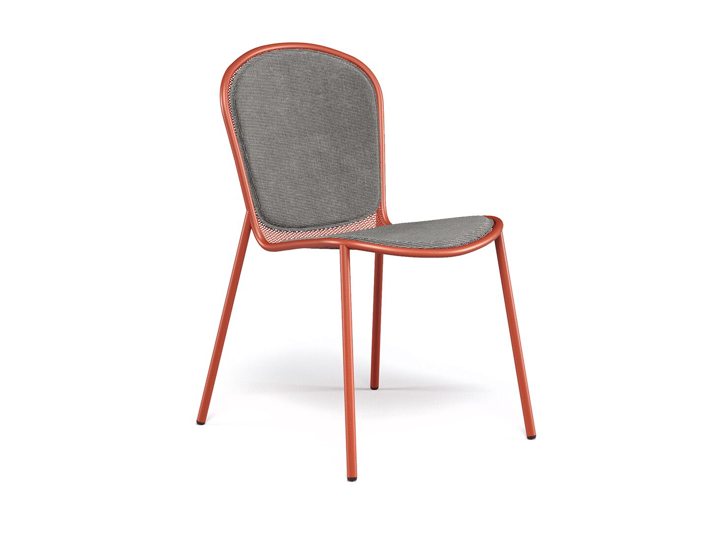 RONDA X Upholstered fabric and steel garden chair By Emu