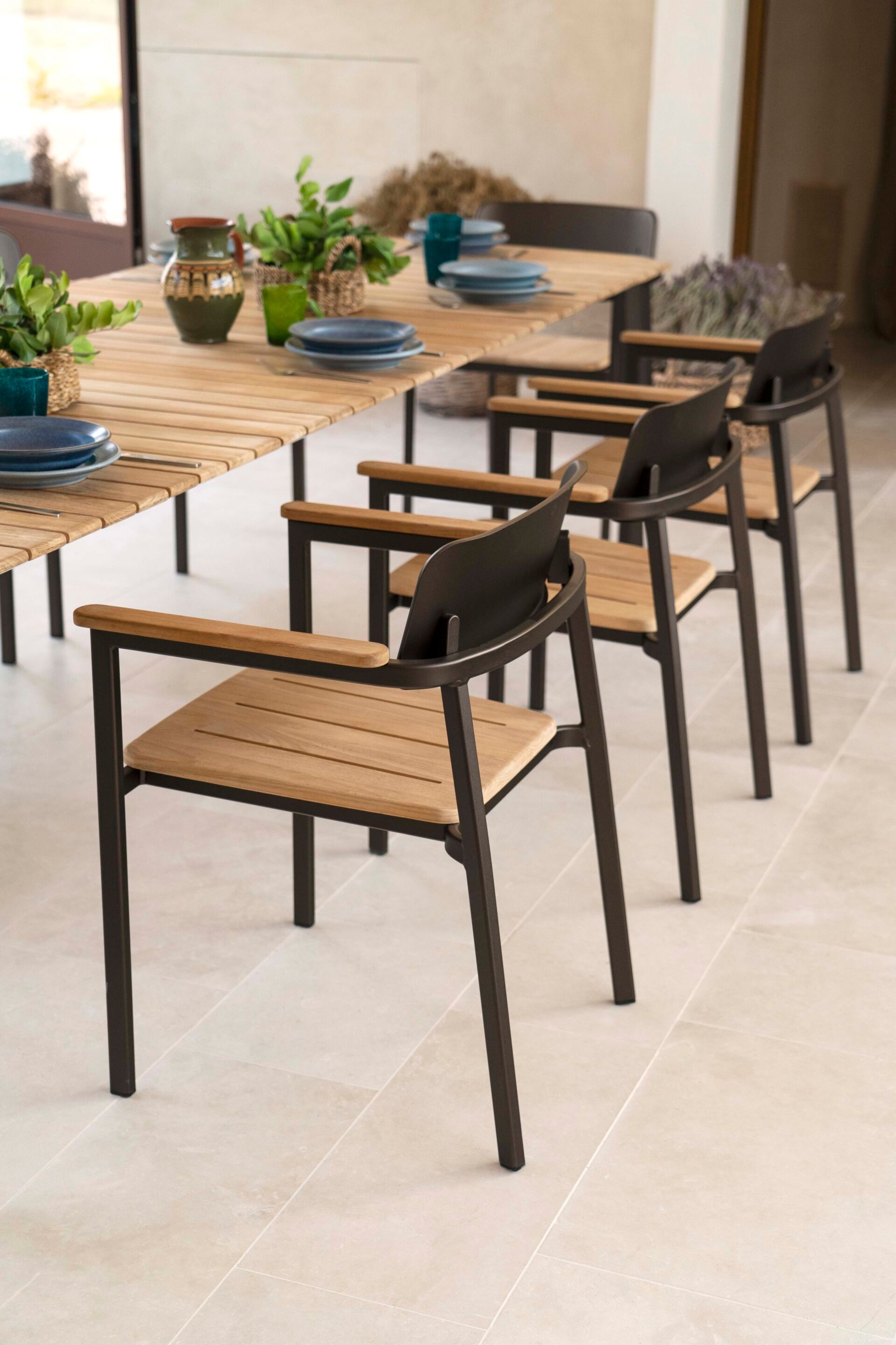 SHINE Rectangular teak table By Emu | design Arik Levy