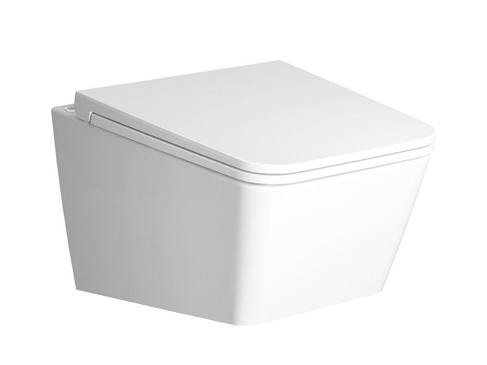 EQUAL Wall-hung ceramic toilet By VitrA Bathrooms | design Claudio Bellini