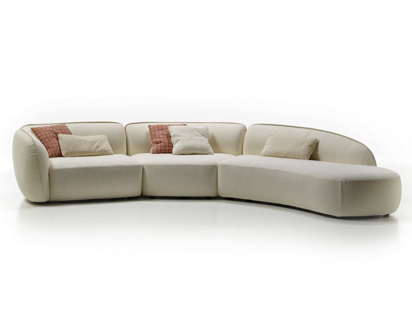 ERASMO | Fabric waiting room sofa Modular curved fabric sofa By Black Tie