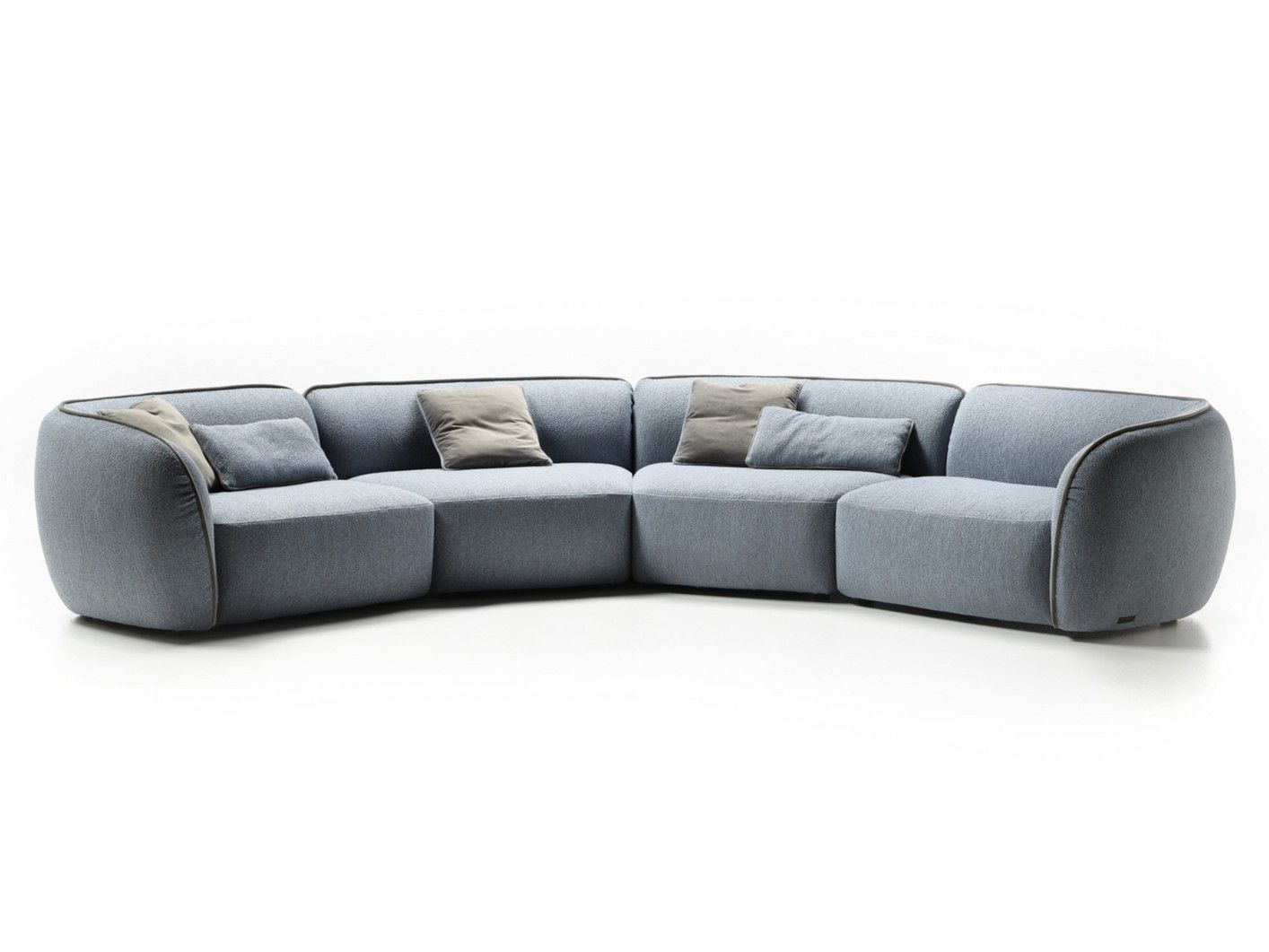 ERASMO | Fabric waiting room sofa Modular curved fabric sofa By Black Tie