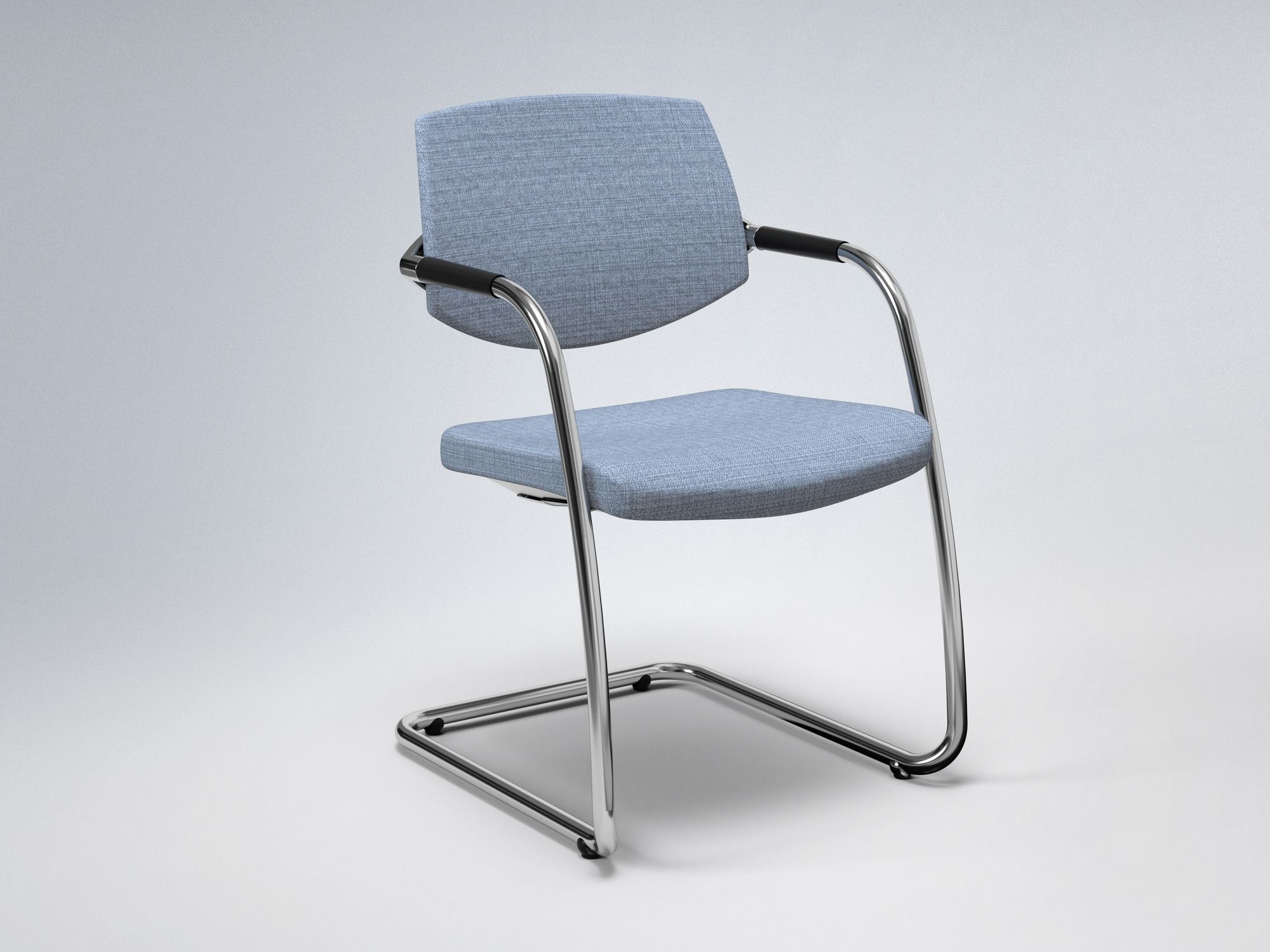 Cantilever fabric reception chair with armrests EURA VISITOR Seating ...