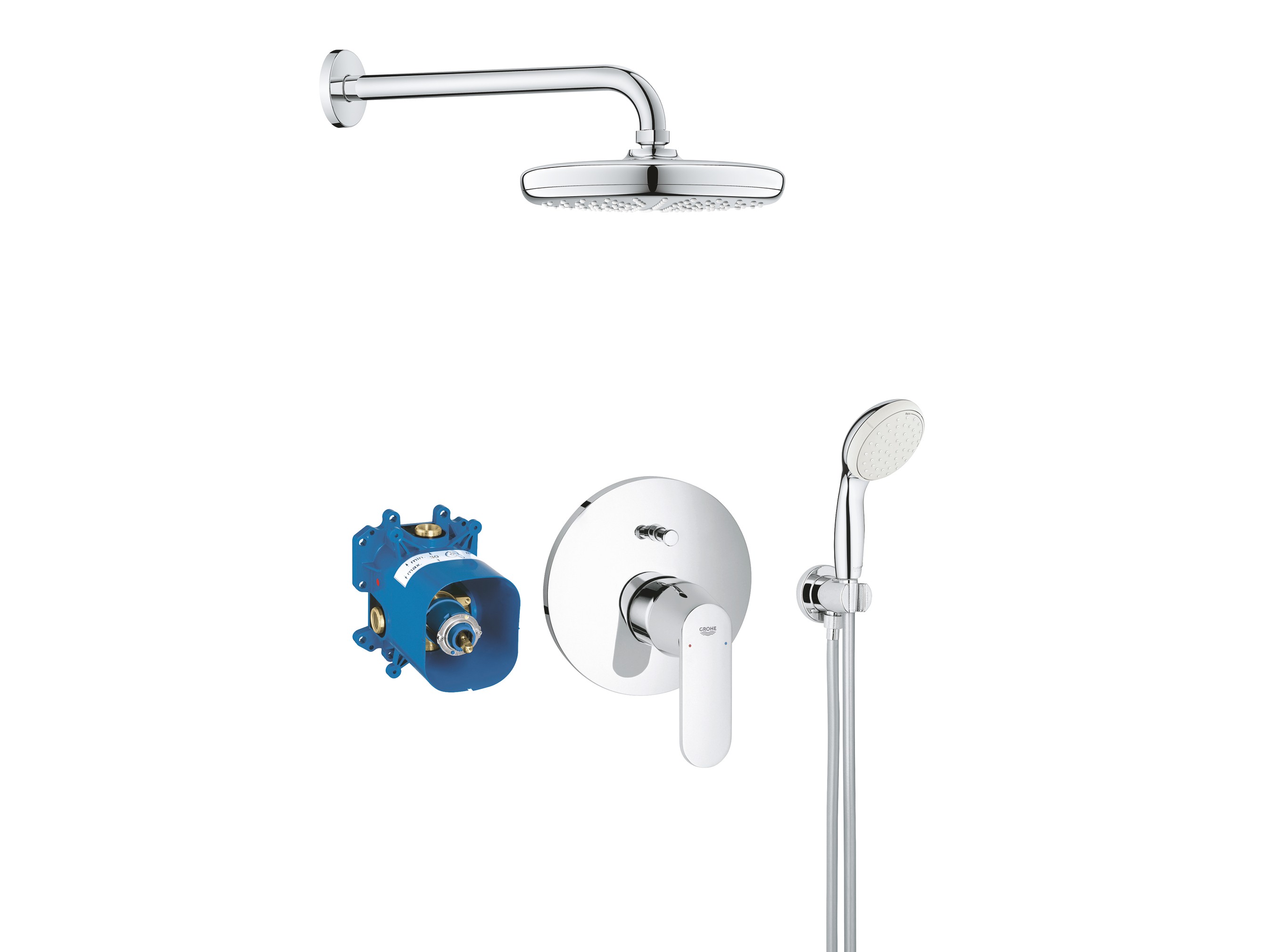 EUROSMART COSMOPOLITAN Recessed shower mixer with plate By Grohe