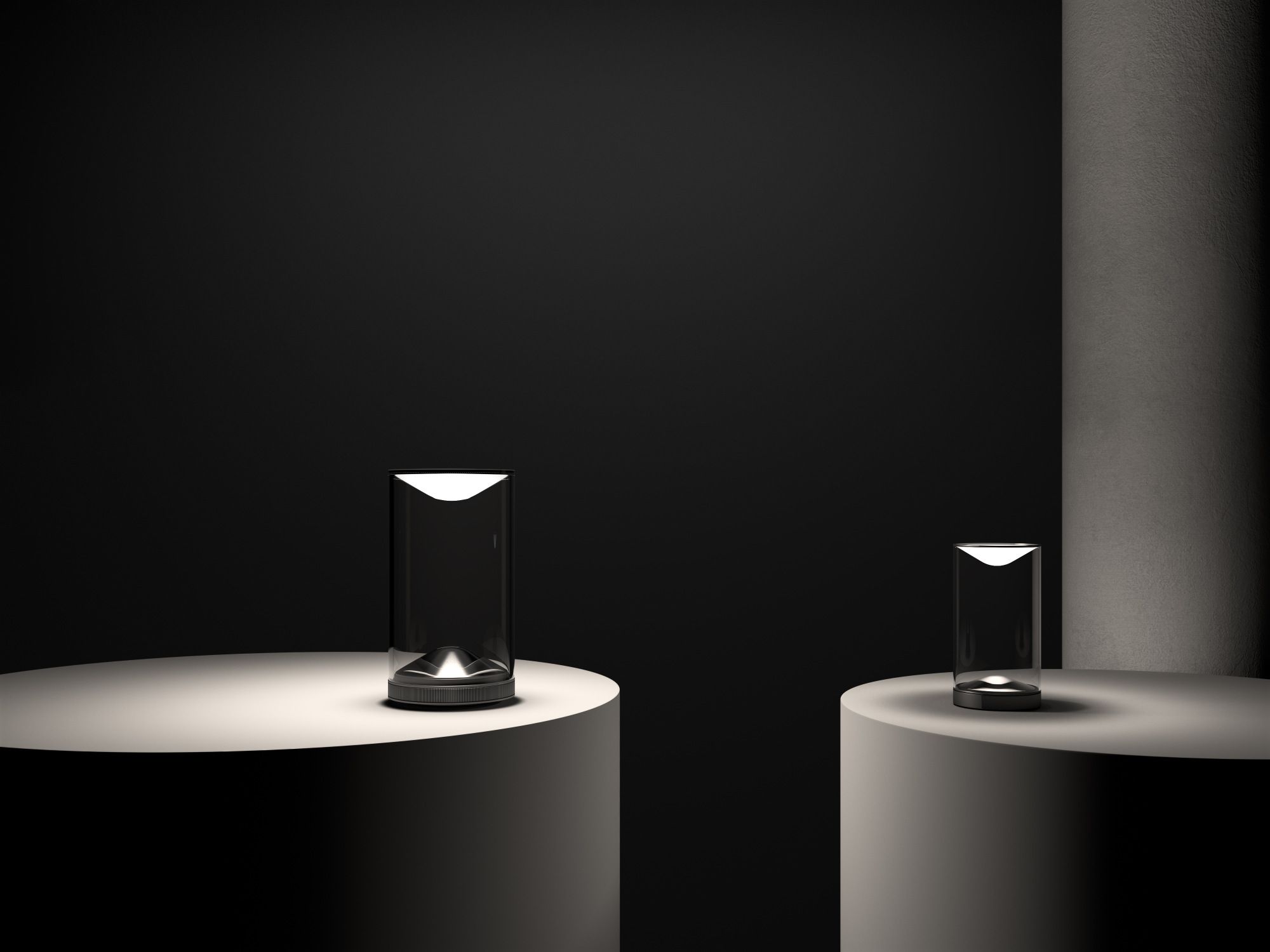 EVA LED glass table lamp with dimmer By Lumina | design Foster + Partners
