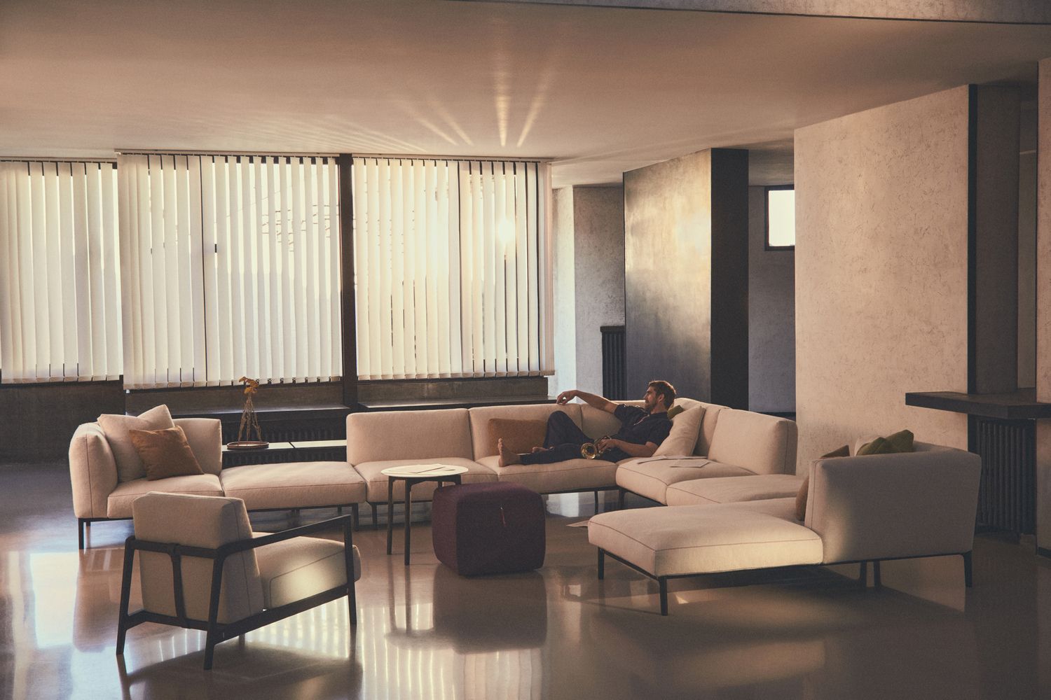 EVERYDAY LIFE MODULAR SOFA By DE PADOVA design Paul Smith