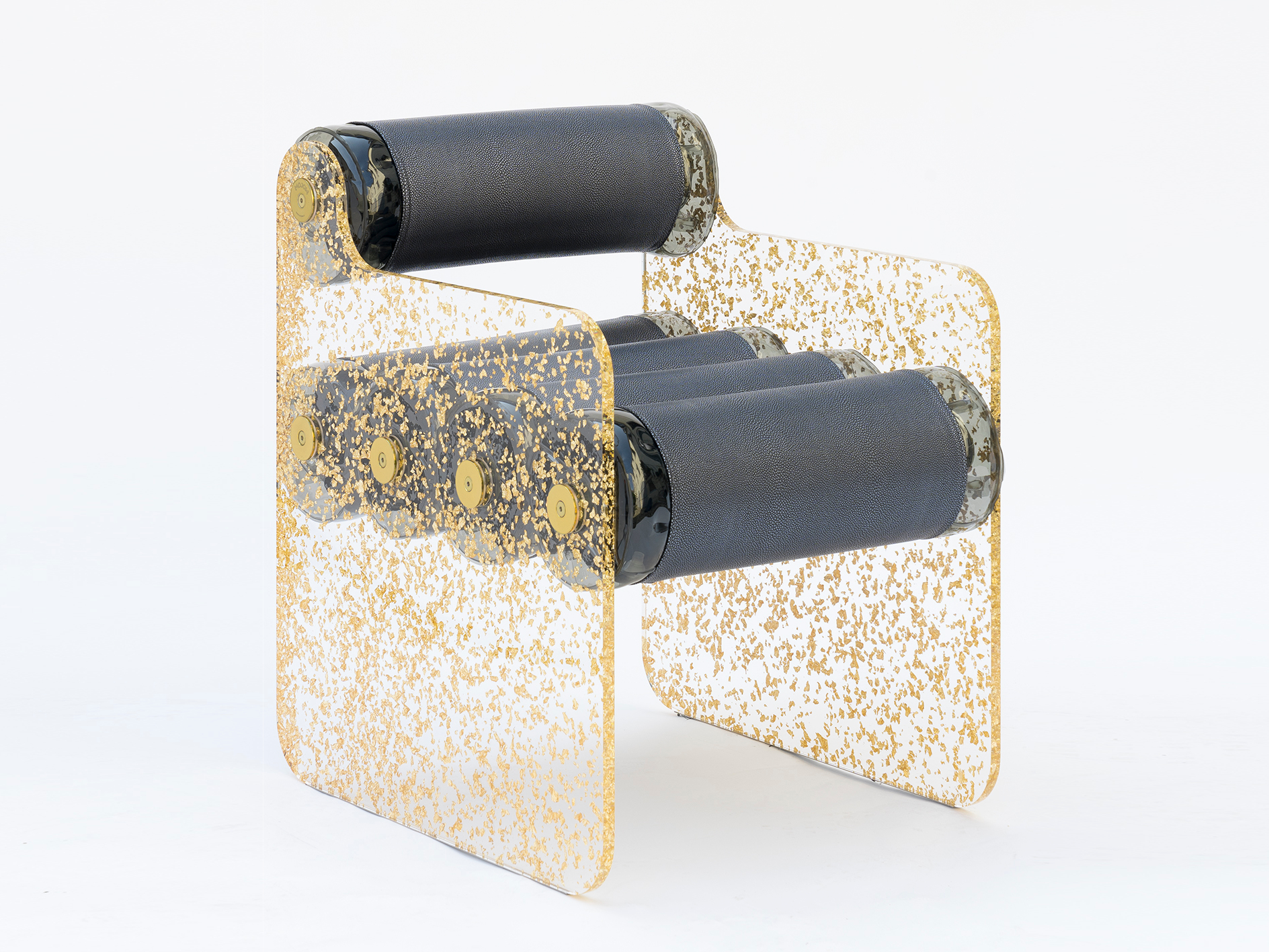 EXCLUSIVE MW 04 NOIR - PMMA OR armchair By Mojow design Olivier Santini
