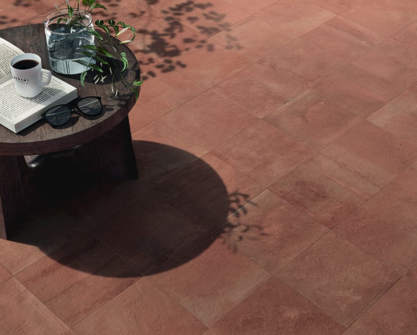 Porcelain stoneware outdoor floor tiles with terracotta effect EXTERNA ...