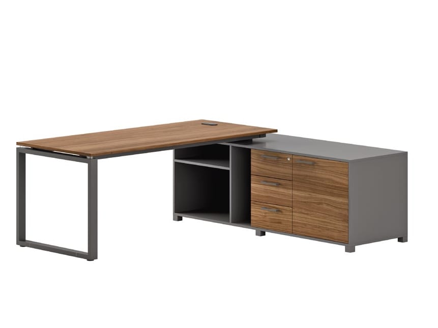 FLOAT OFFICE | Office desk with shelves Float Office Collection By ...