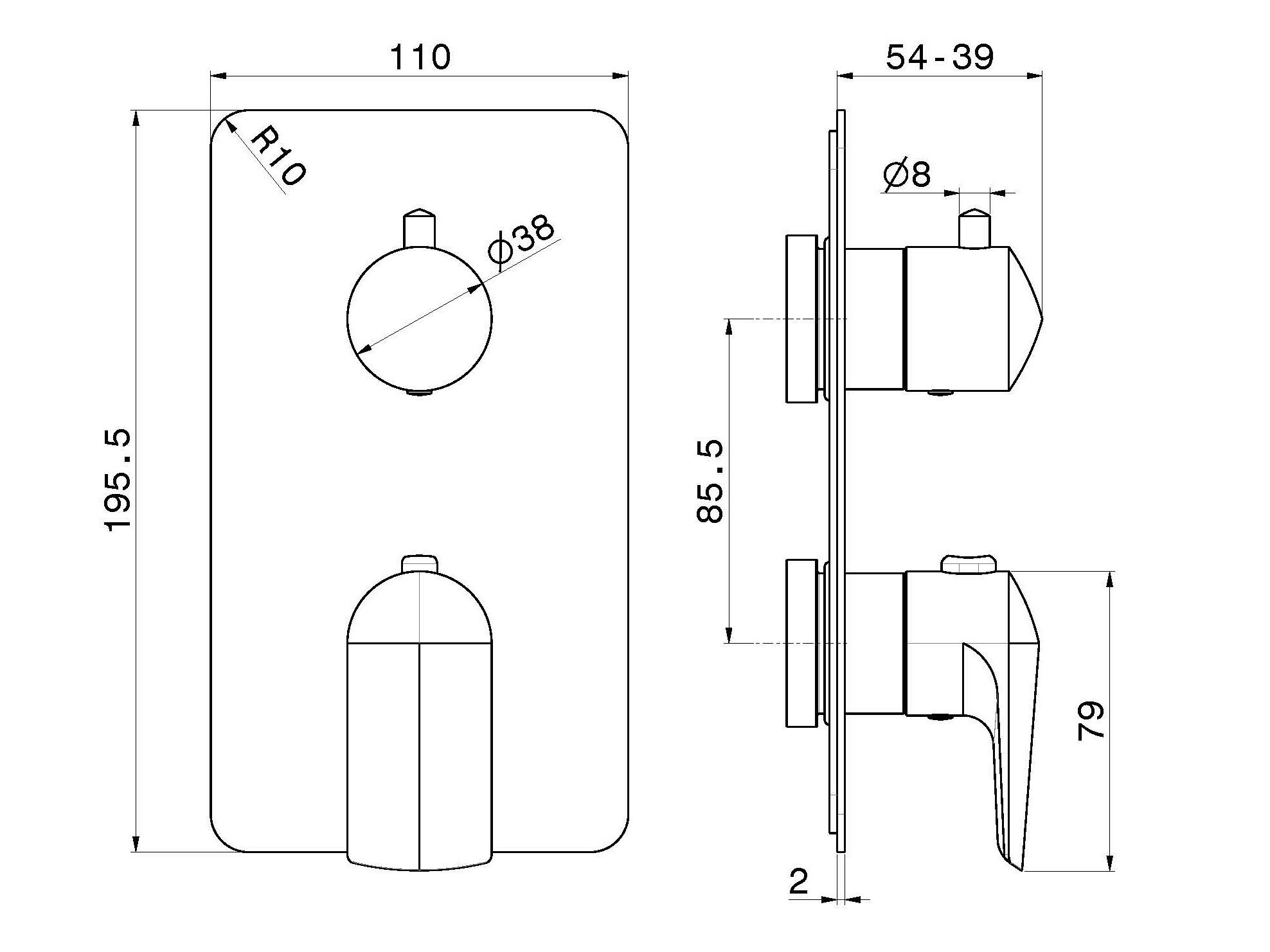 DELTA ZERO Metal remote control tap By newform