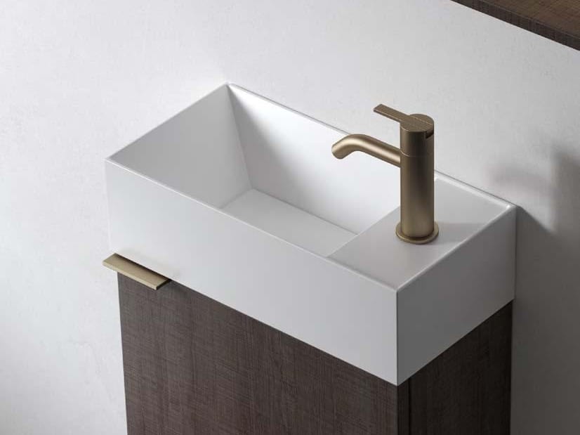 FACETT | Handrinse basin Countertop rectangular Solid Surface handrinse ...