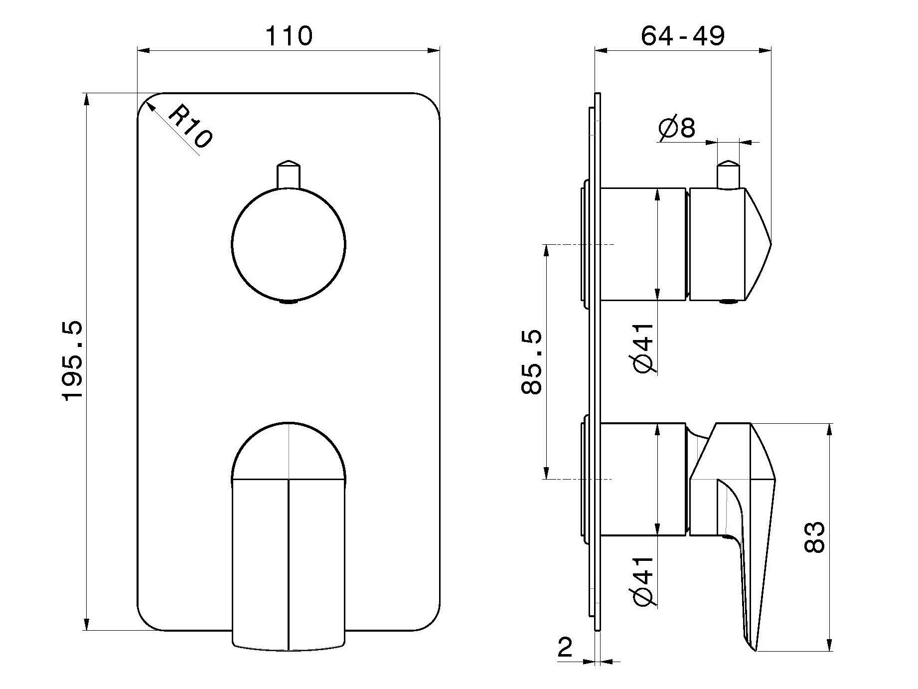 DELTA ZERO Metal remote control tap By newform