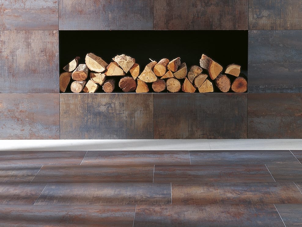 FERROKER Flooring with metal effect By Porcelanosa