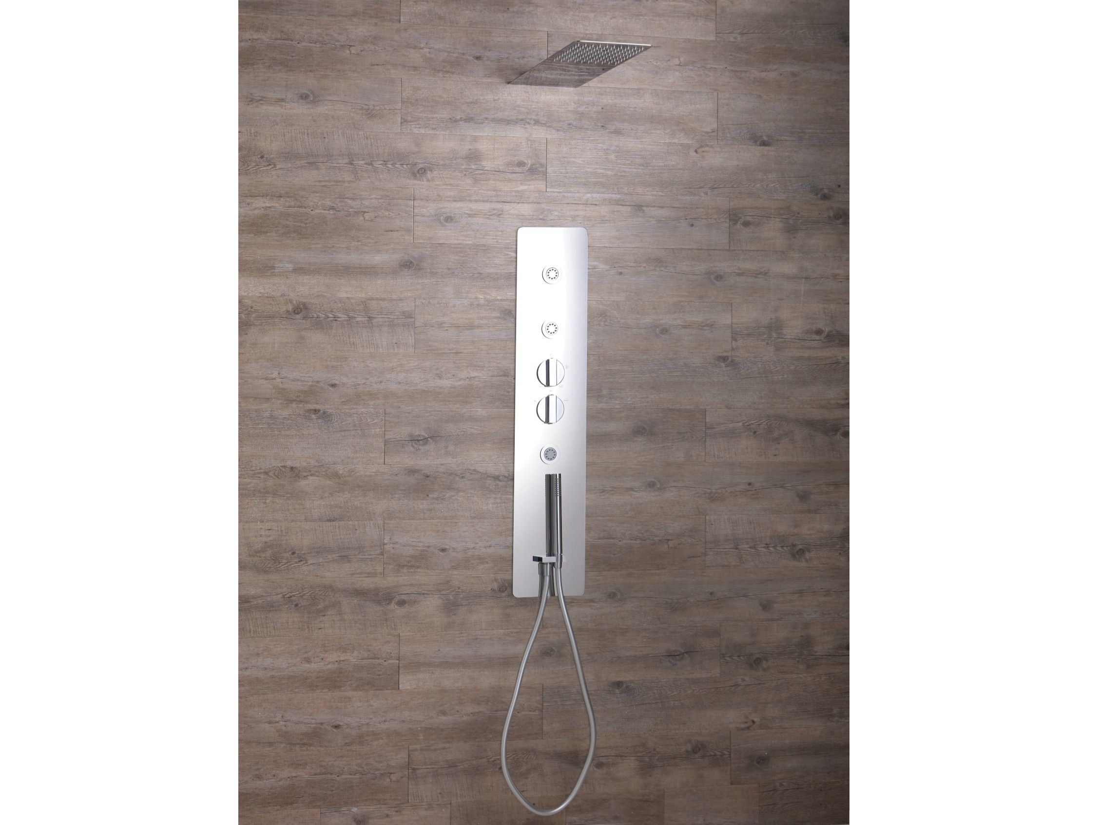 Colonna doccia in acciaio con getti laterali e a cascata FILO SHOWER By ...