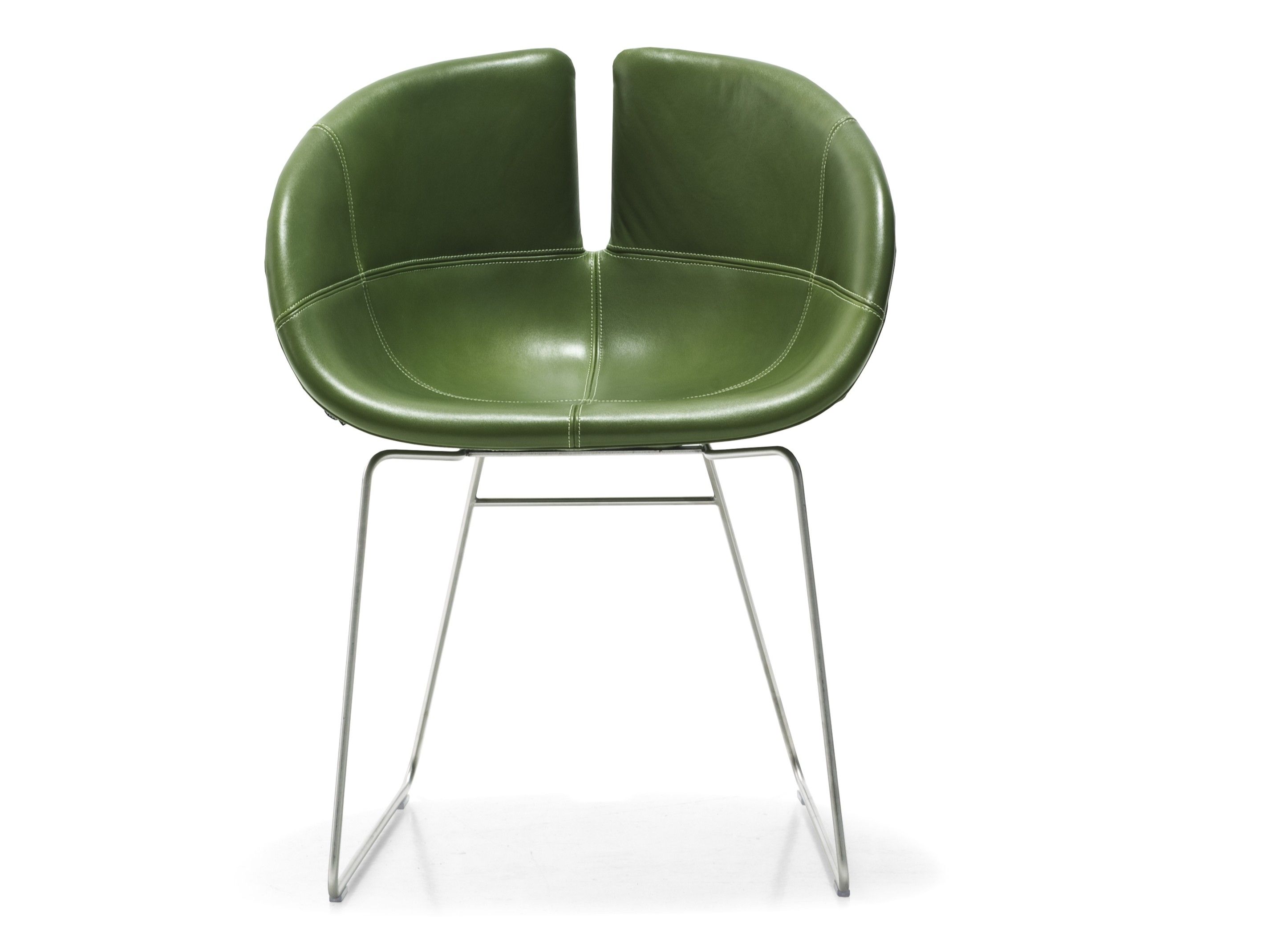 FJORD Sled base upholstered leather chair By Moroso | design Patricia ...