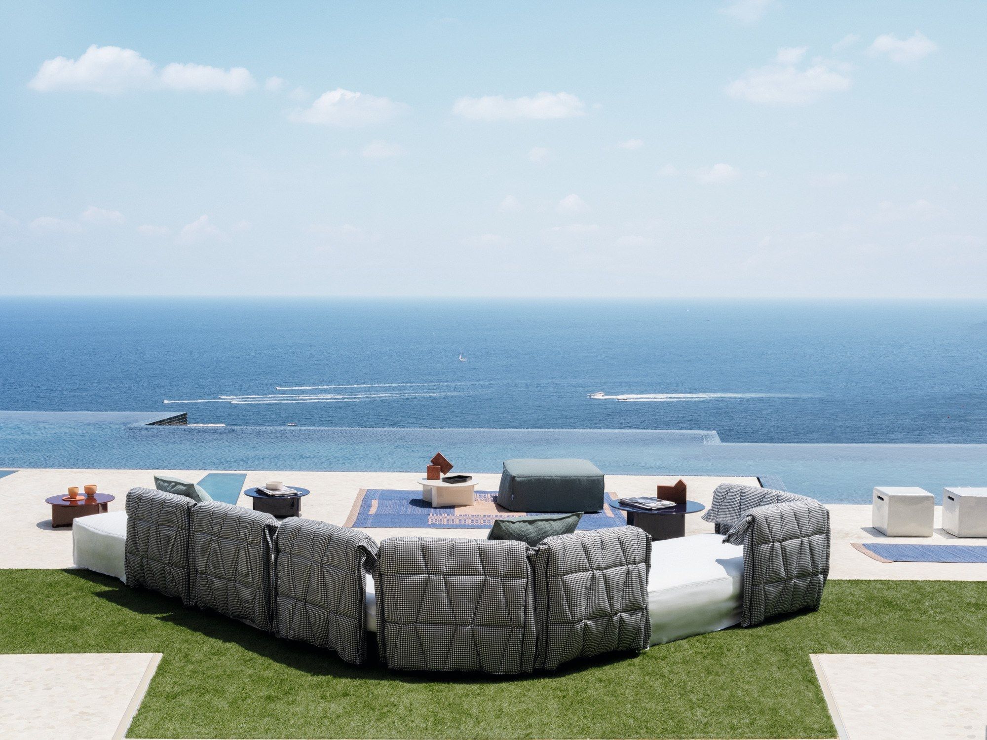 FLAIR | Corner garden sofa Corner modular fabric garden sofa By ...