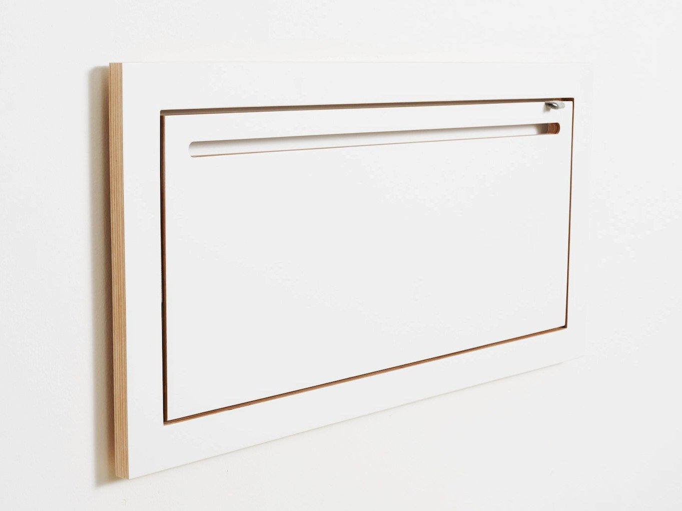 Wall-mounted plywood coat rack FLÄPPS HÄNGRAIL - WHITE Fläpps Hängrail ...