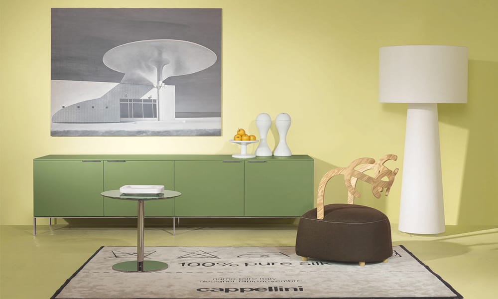 Sectional lacquered storage wall FLEXI CONTAINER By Cappellini