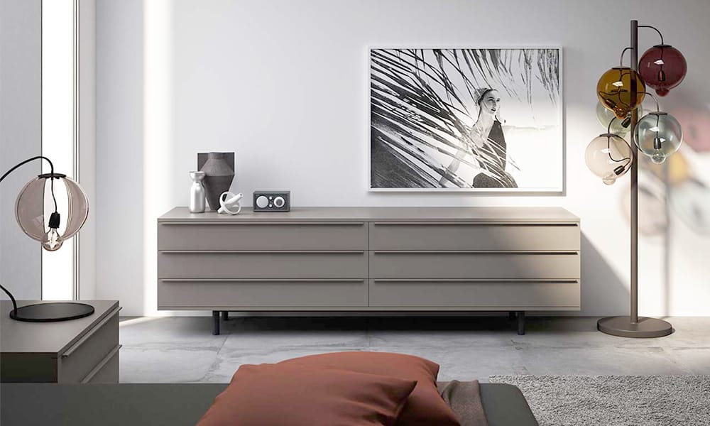 Sectional lacquered storage wall FLEXI CONTAINER By Cappellini