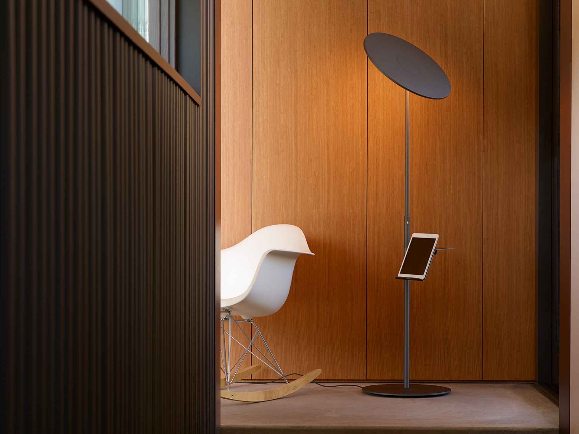 CIRCA LED aluminium floor lamp with USB By Pablo Designs