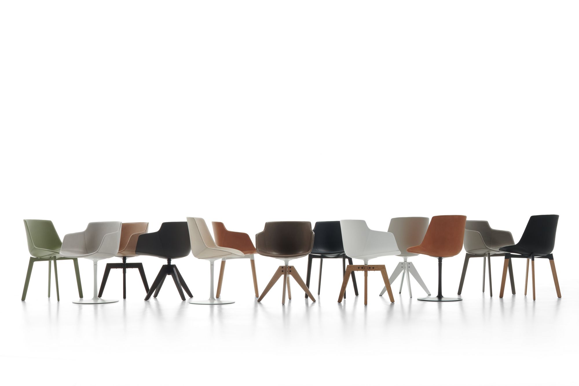 FLOW LEATHER | Swivel chair Flow Collection By MDF Italia design Jean ...