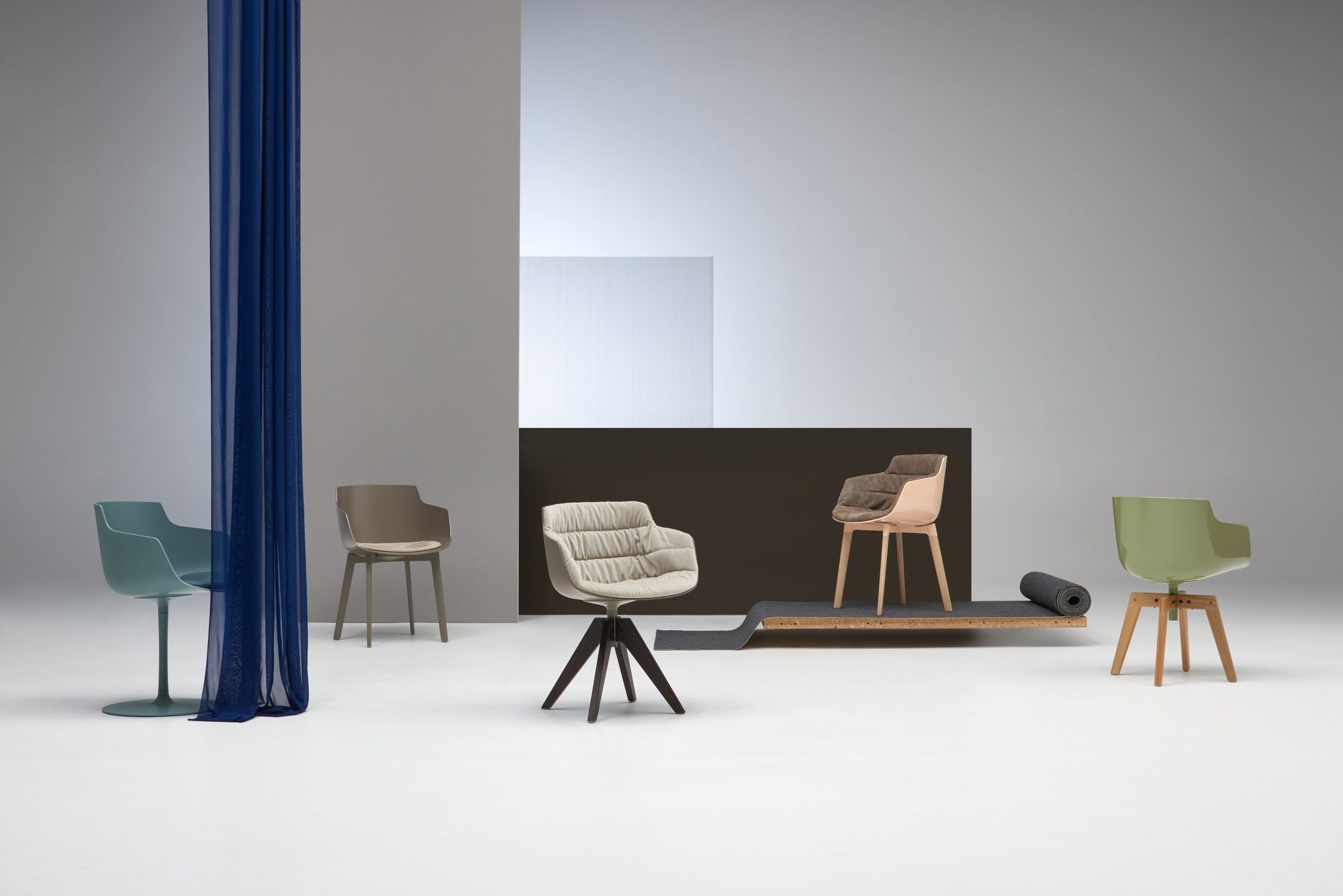 FLOW SLIM COLOR | Swivel chair Flow Collection By MDF Italia design ...