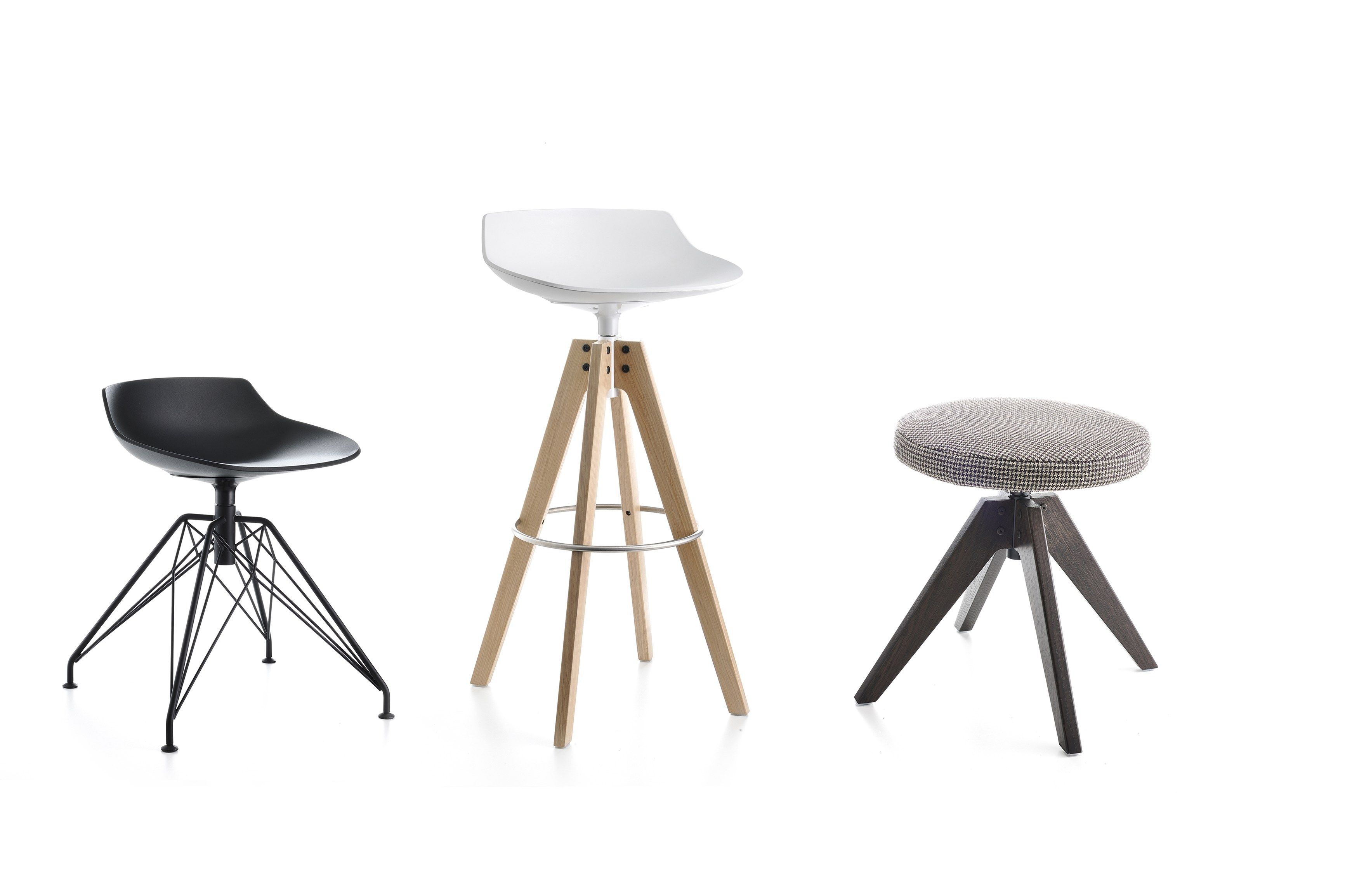 Swivel trestle-based stool FLOW STOOL | Stool Flow Collection By MDF ...
