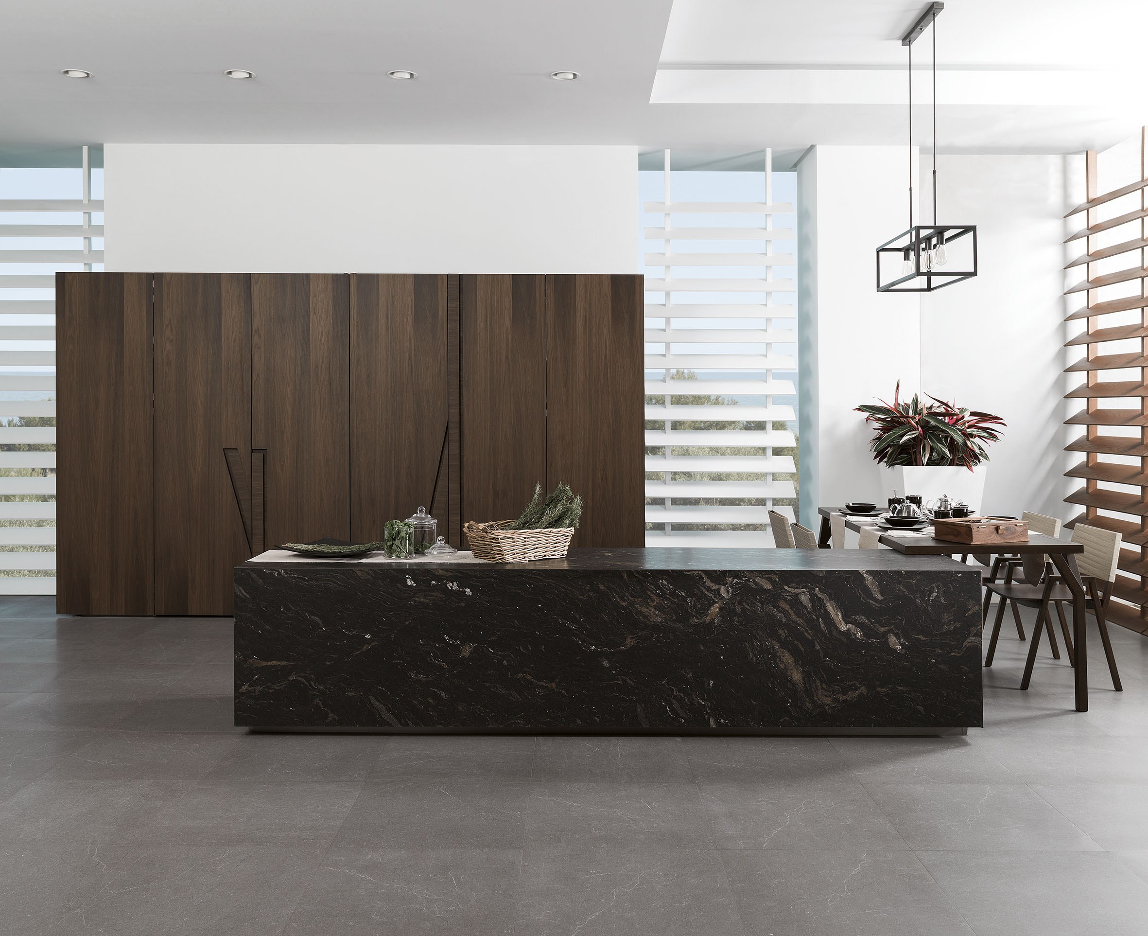 Fitted kitchen with island FOREST E6.90 / E4.90 Emotions Collection By ...