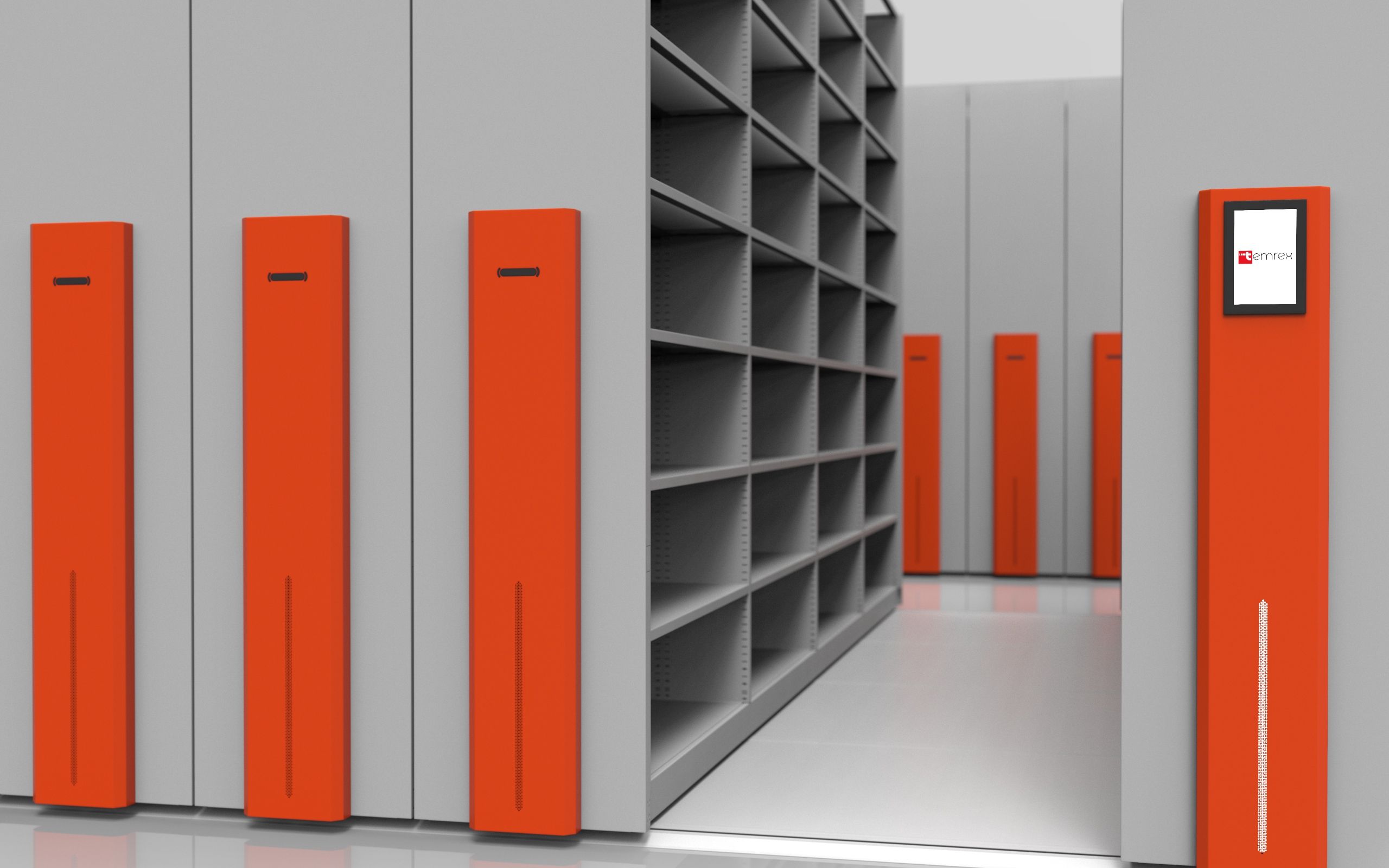 Metal mobile shelving FRAME By Temrex